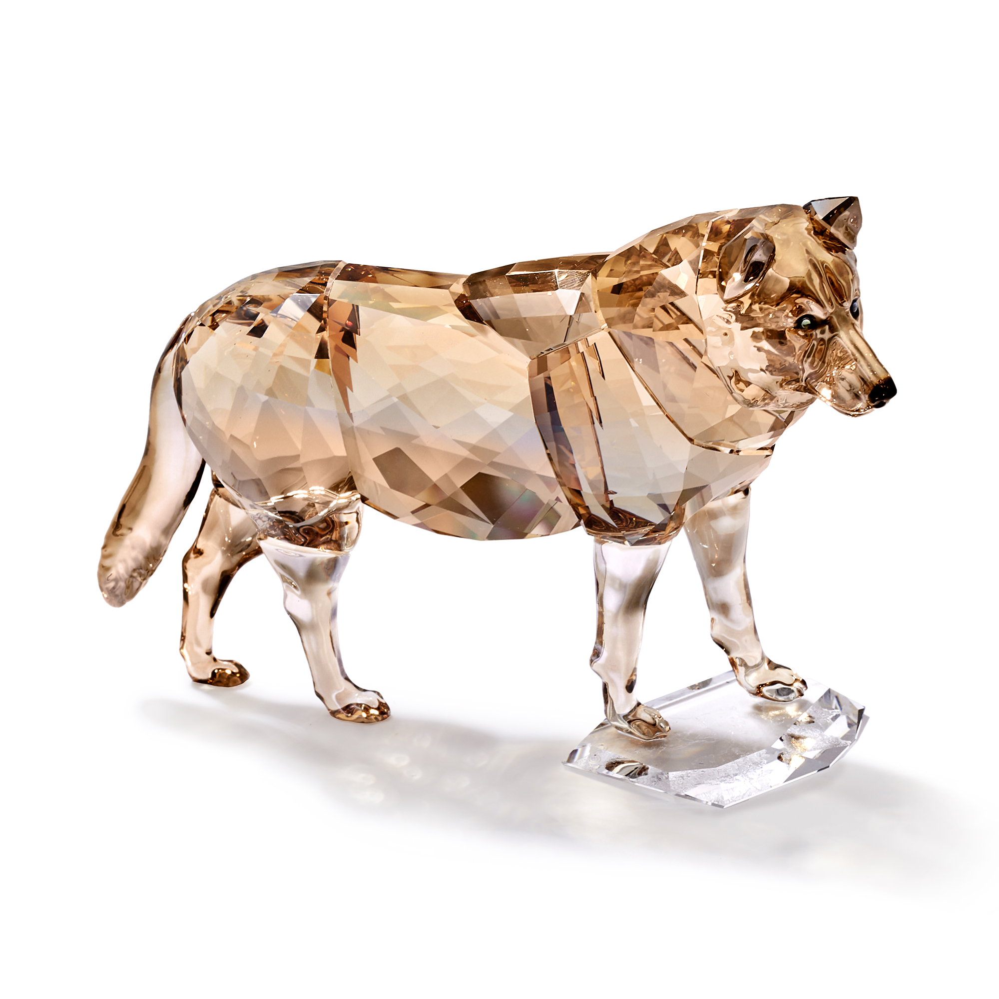 Swarovski Crystal Gray WOLF Figurine | Ross-Simons