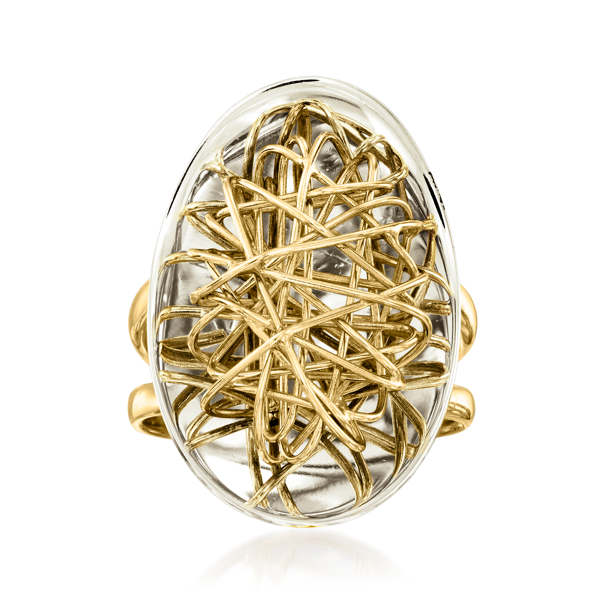 C. 1990 Vintage 14kt Two-Tone Gold Wire Ring | Ross-Simons