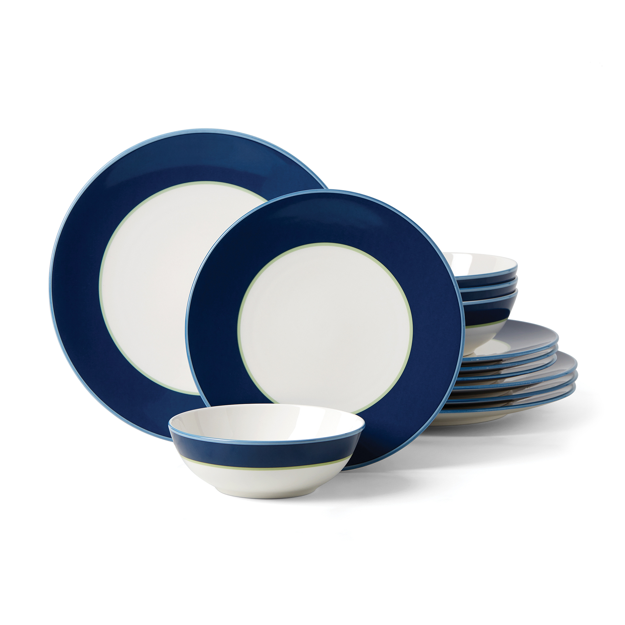 Kate Spade New York "Make it Pop" 12-pc. Service for 4 Navy Porcelain ...