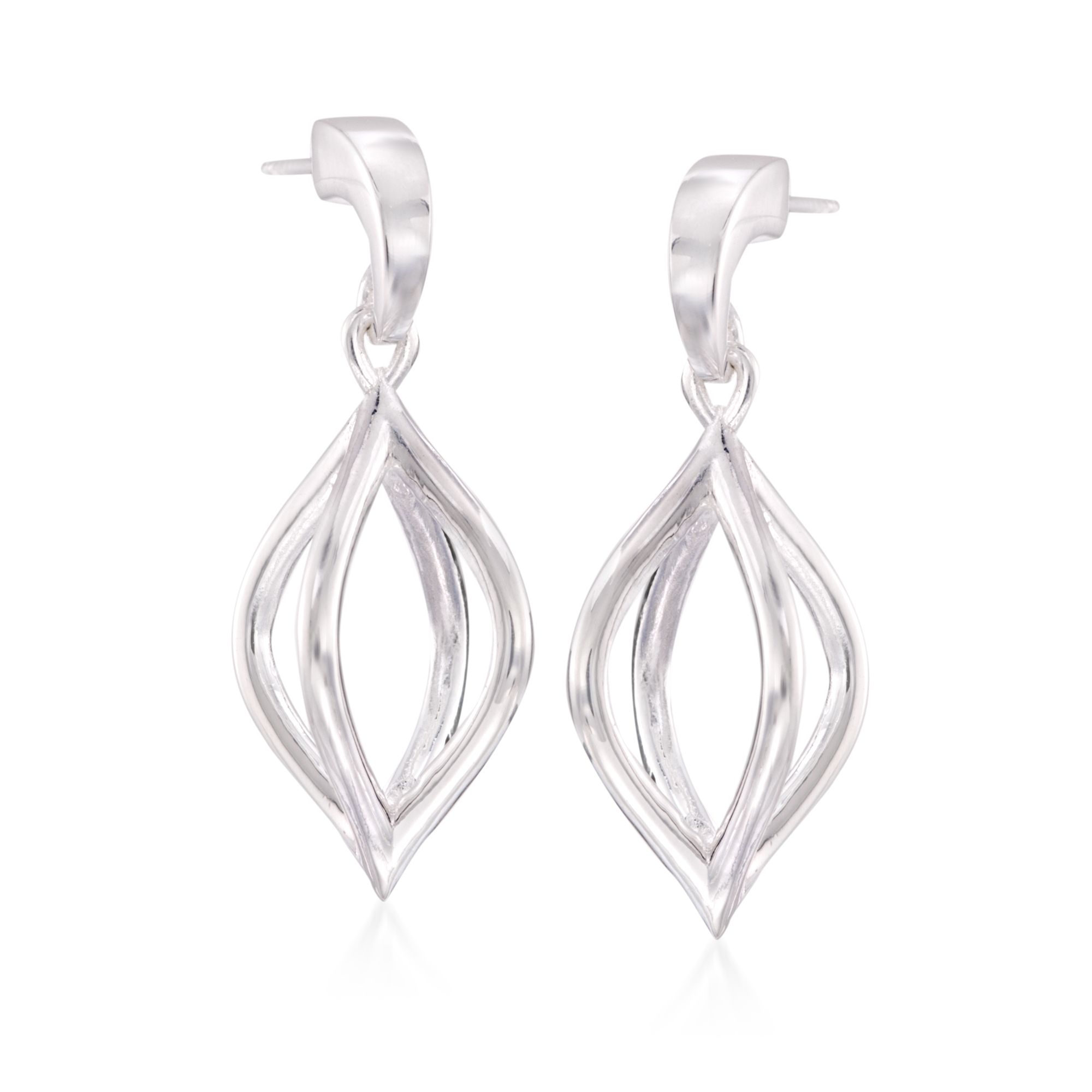 Zina Sterling Silver "Wired" Pod Earrings | Ross-Simons