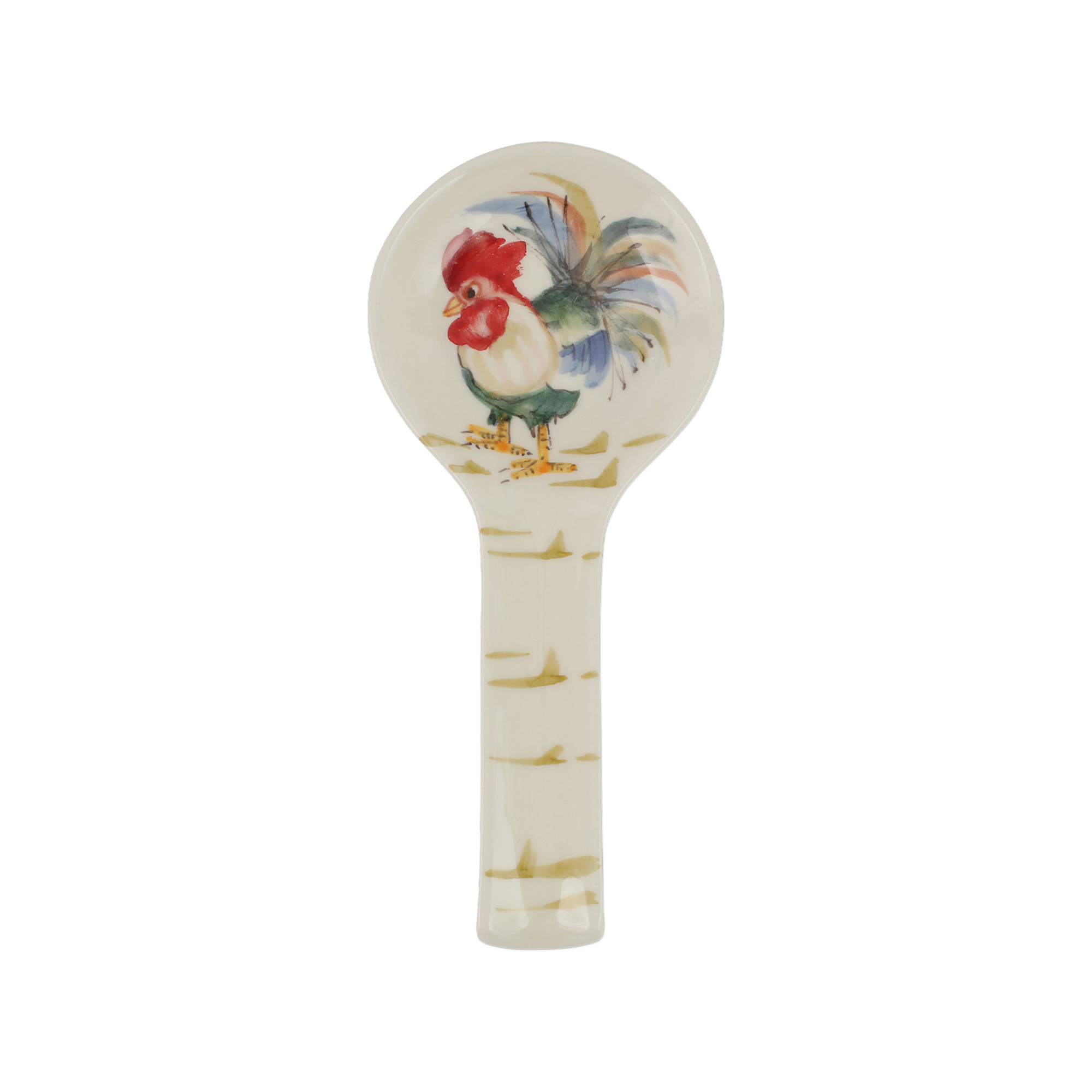 Vietri "Gallo" Rooster Spoon Rest from Italy | Ross-Simons