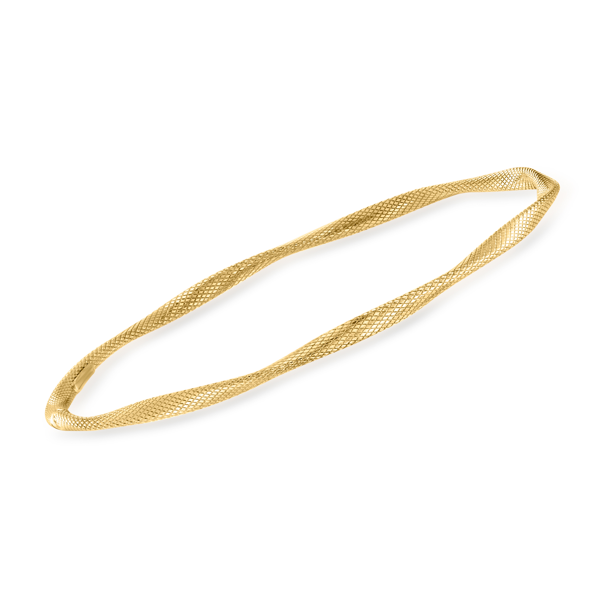 Italian 14kt Yellow Gold Twisted Bangle Bracelet | Ross-Simons