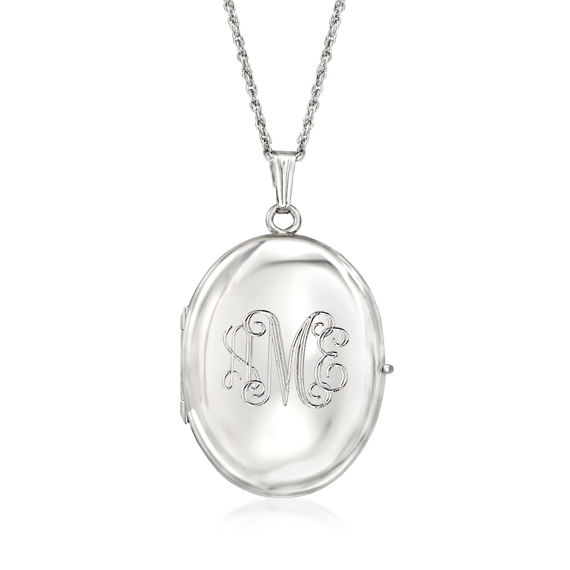 Monogram locket necklace store