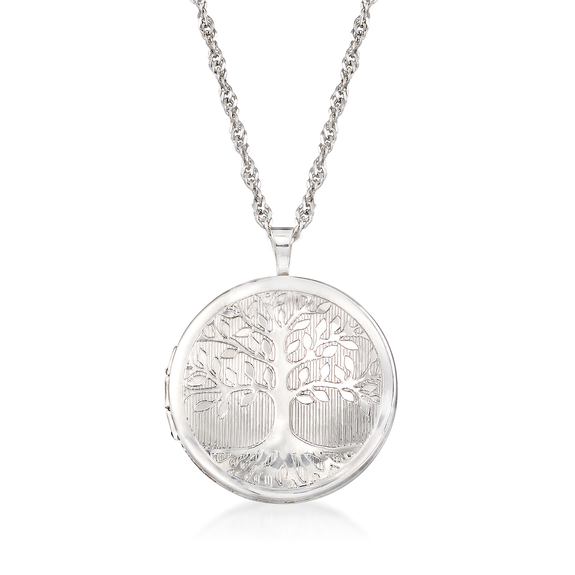 Ross Simons Sterling Silver Tree of Life Locket Necklace