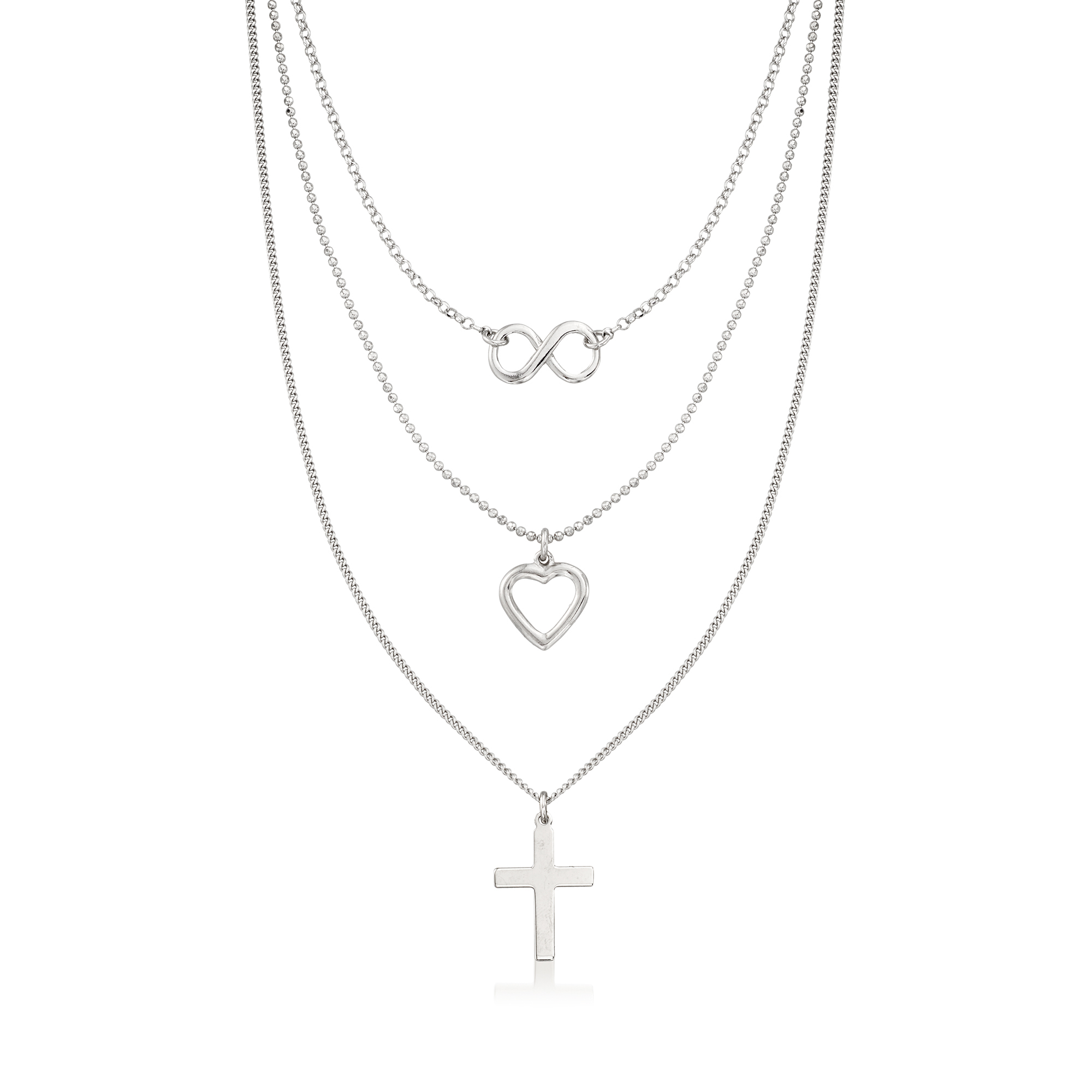 Sterling silver tiered necklace store
