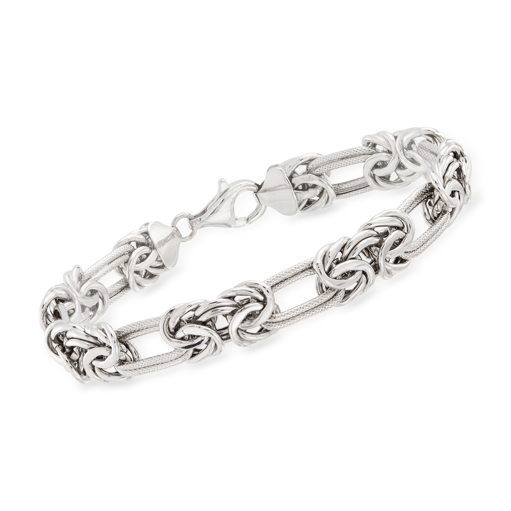 Sterling Silver Byzantine Double Link Bracelet