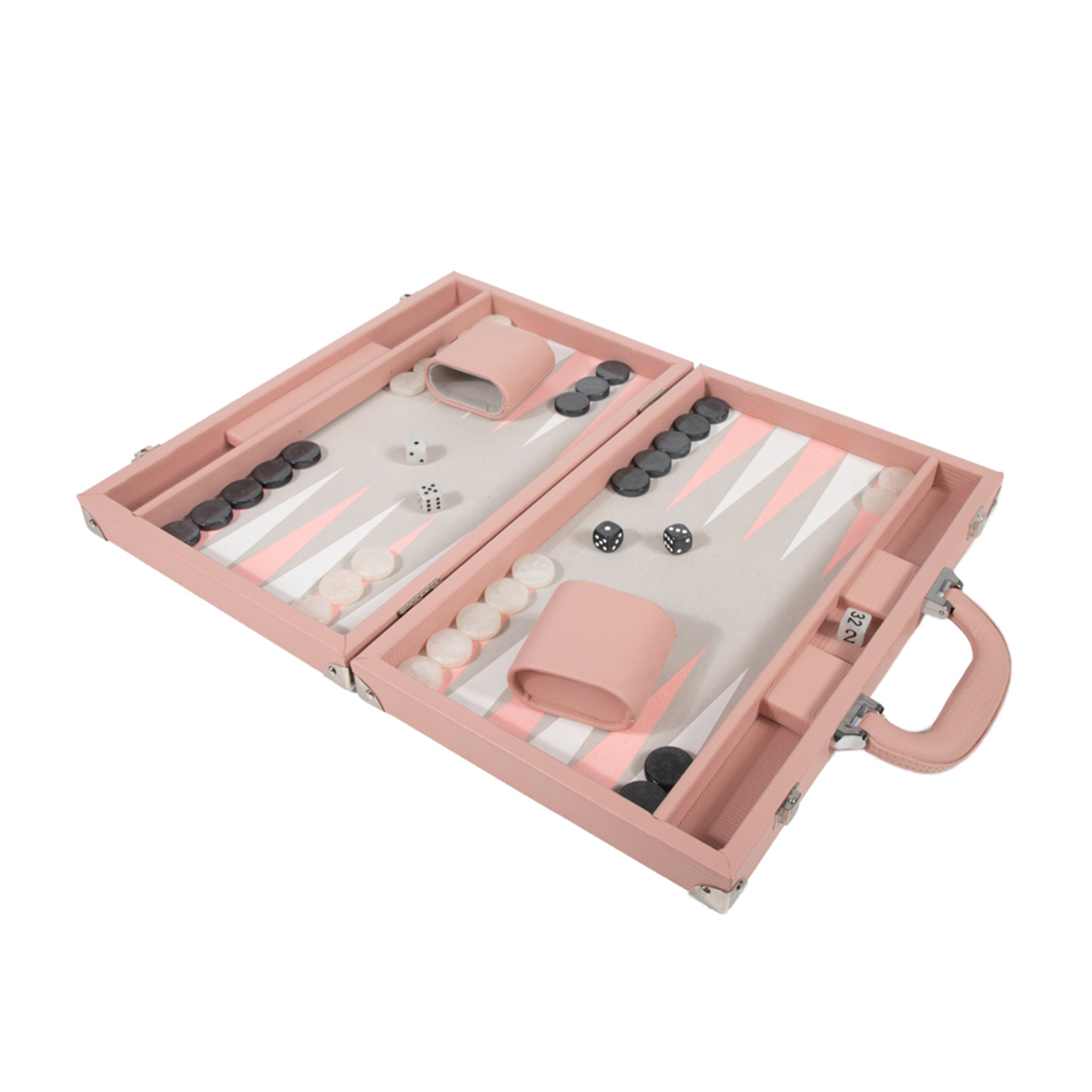 Brouk & Co. "Bradley" Pink Vegan Leather Backgammon Set | Ross-Simons