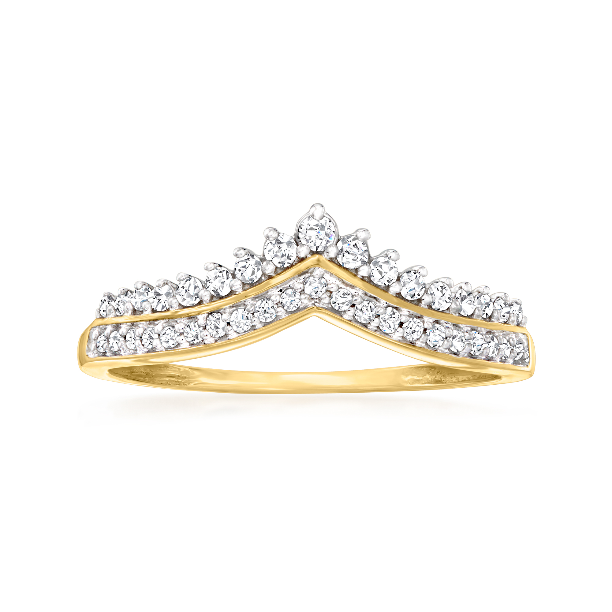 .24 ct. t.w. Diamond Tiara Ring in 10kt Yellow Gold | Ross-Simons