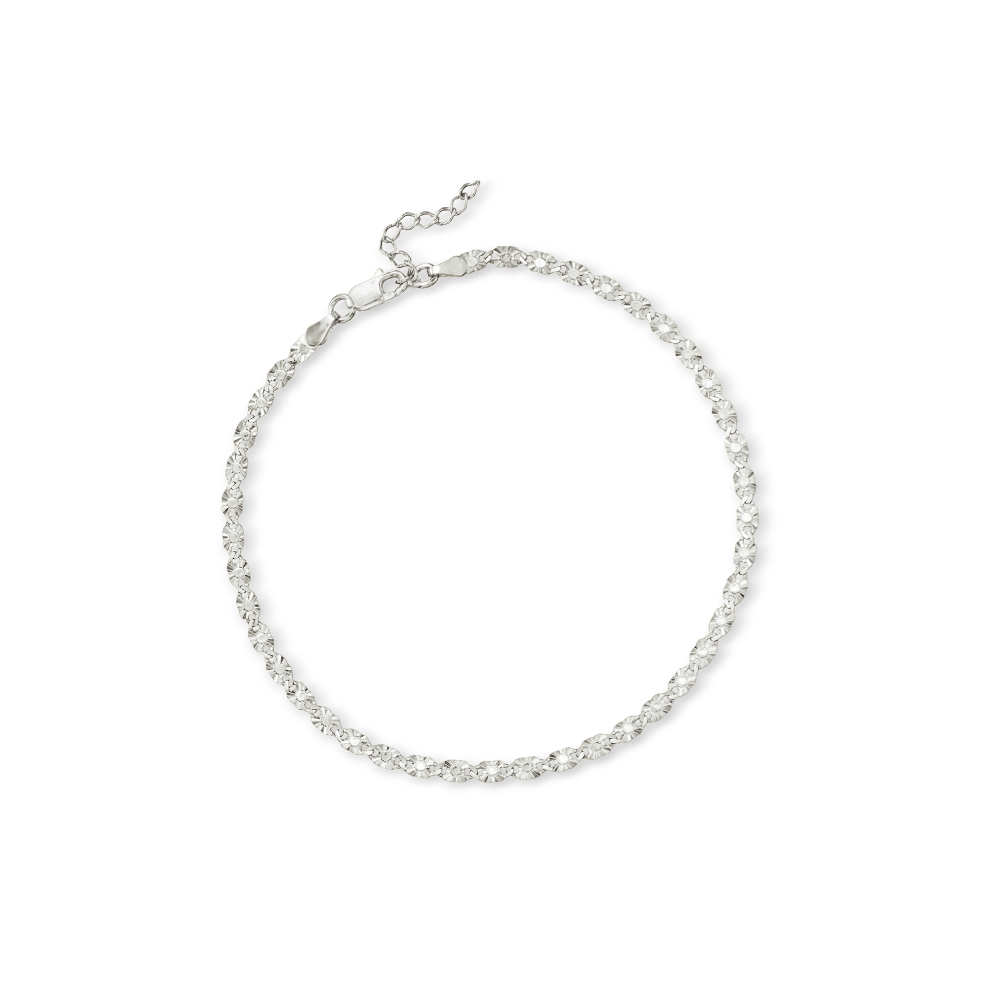 Italian 3.1mm Sterling Silver Reflective Chain Anklet | Ross-Simons