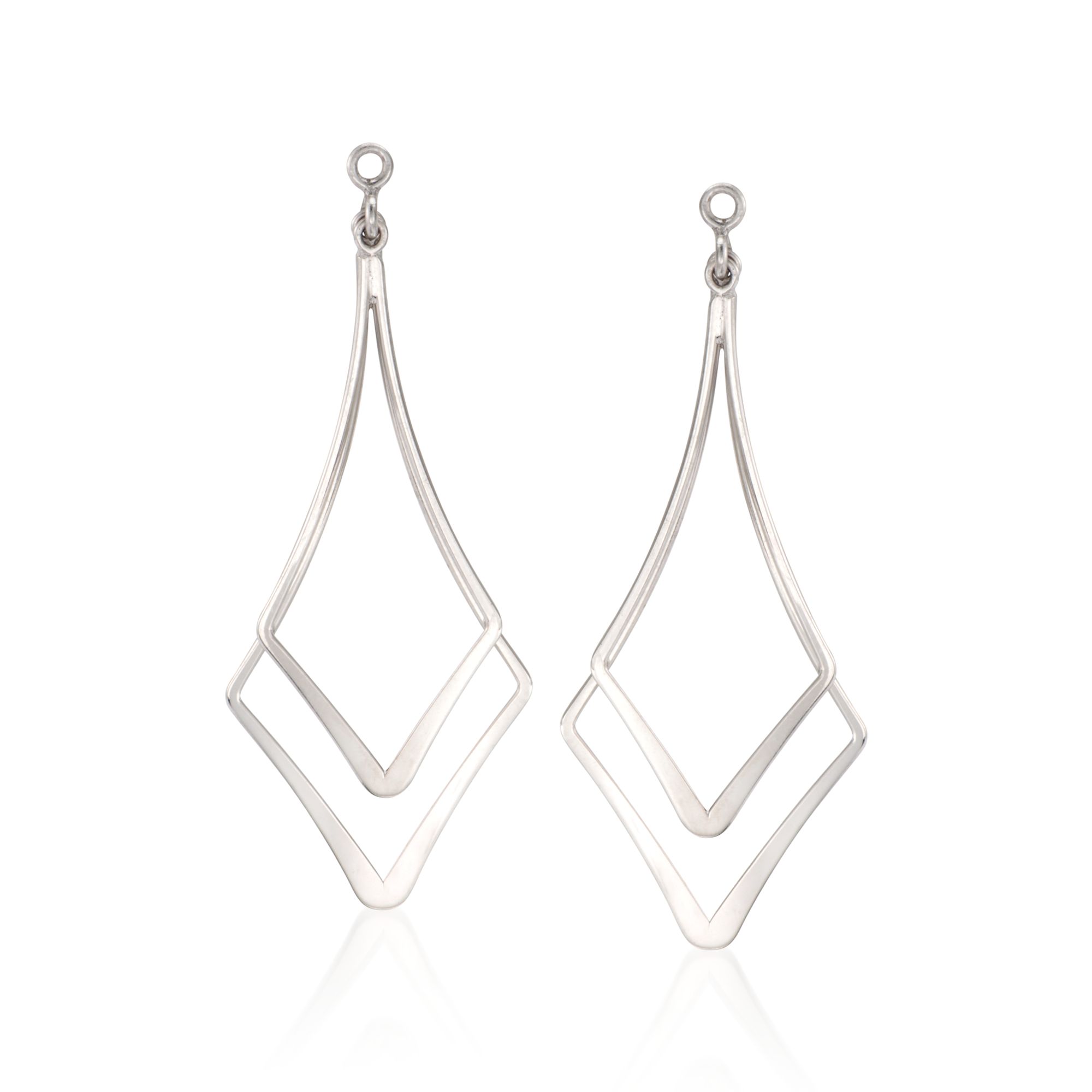 Sterling Silver Double Drop Earring Jackets | Ross-Simons