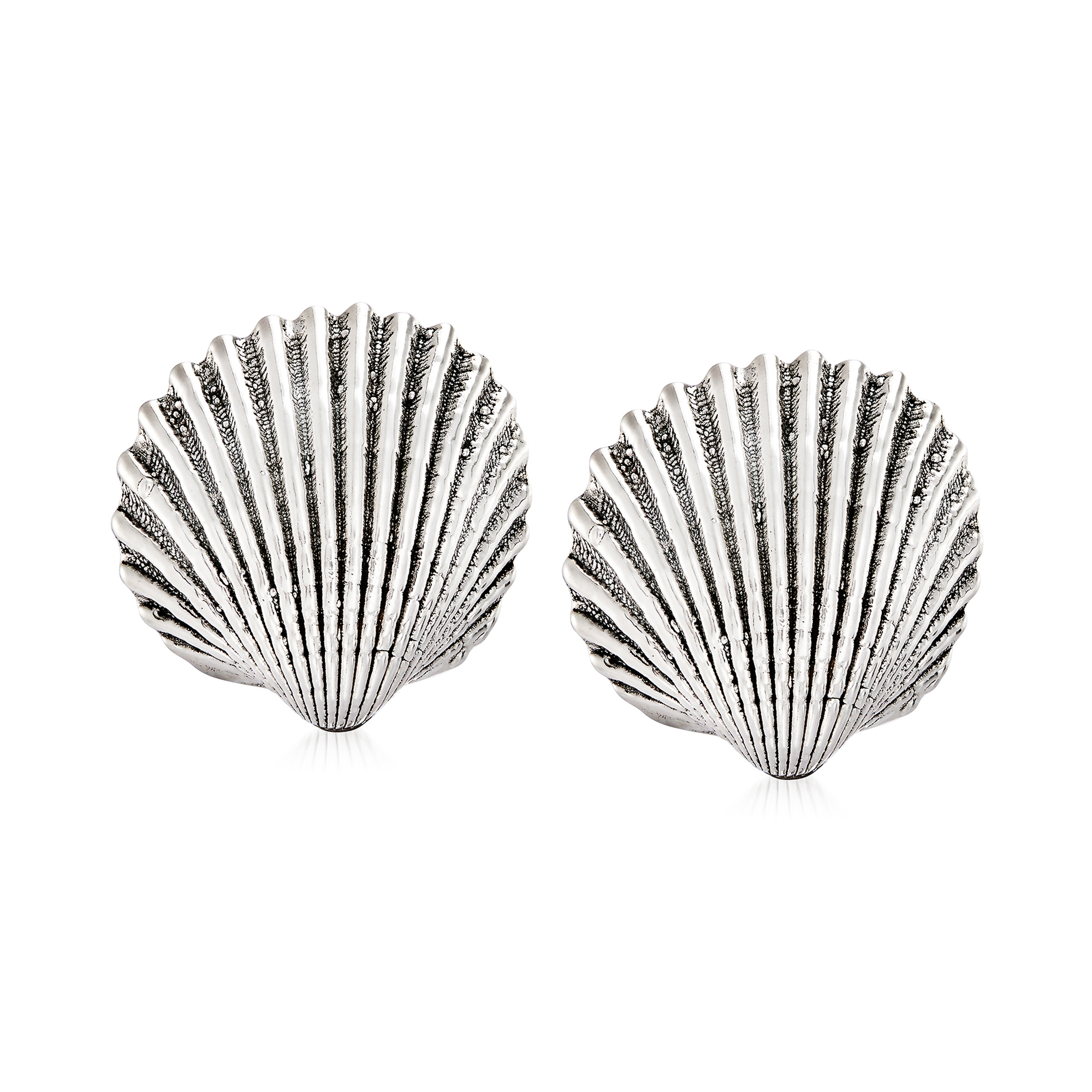 Sterling Silver Seashell Earrings | Ross-Simons