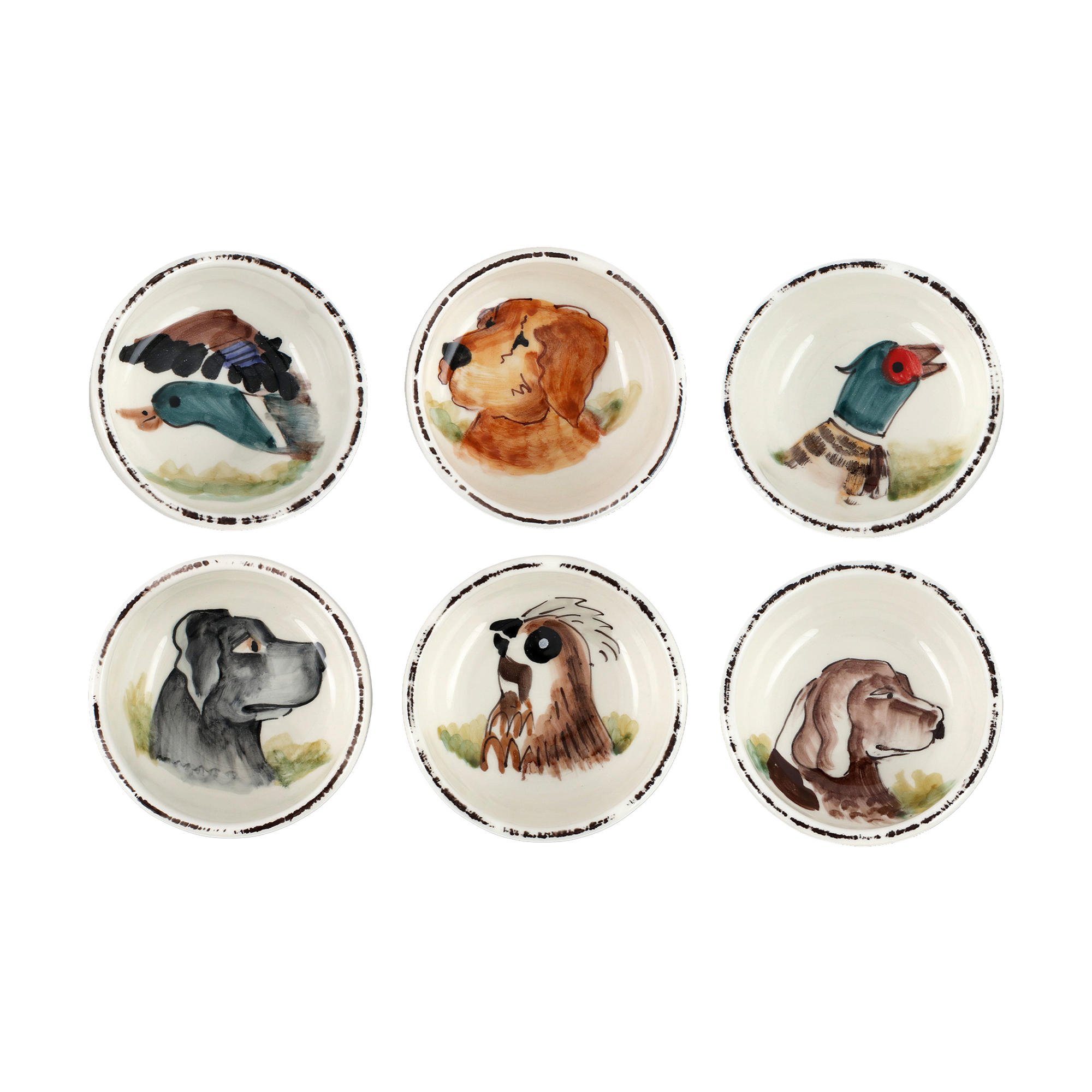 Vietri "Wildlife" Set of 6 Assorted Condiment Bowls from Italy | Ross ...