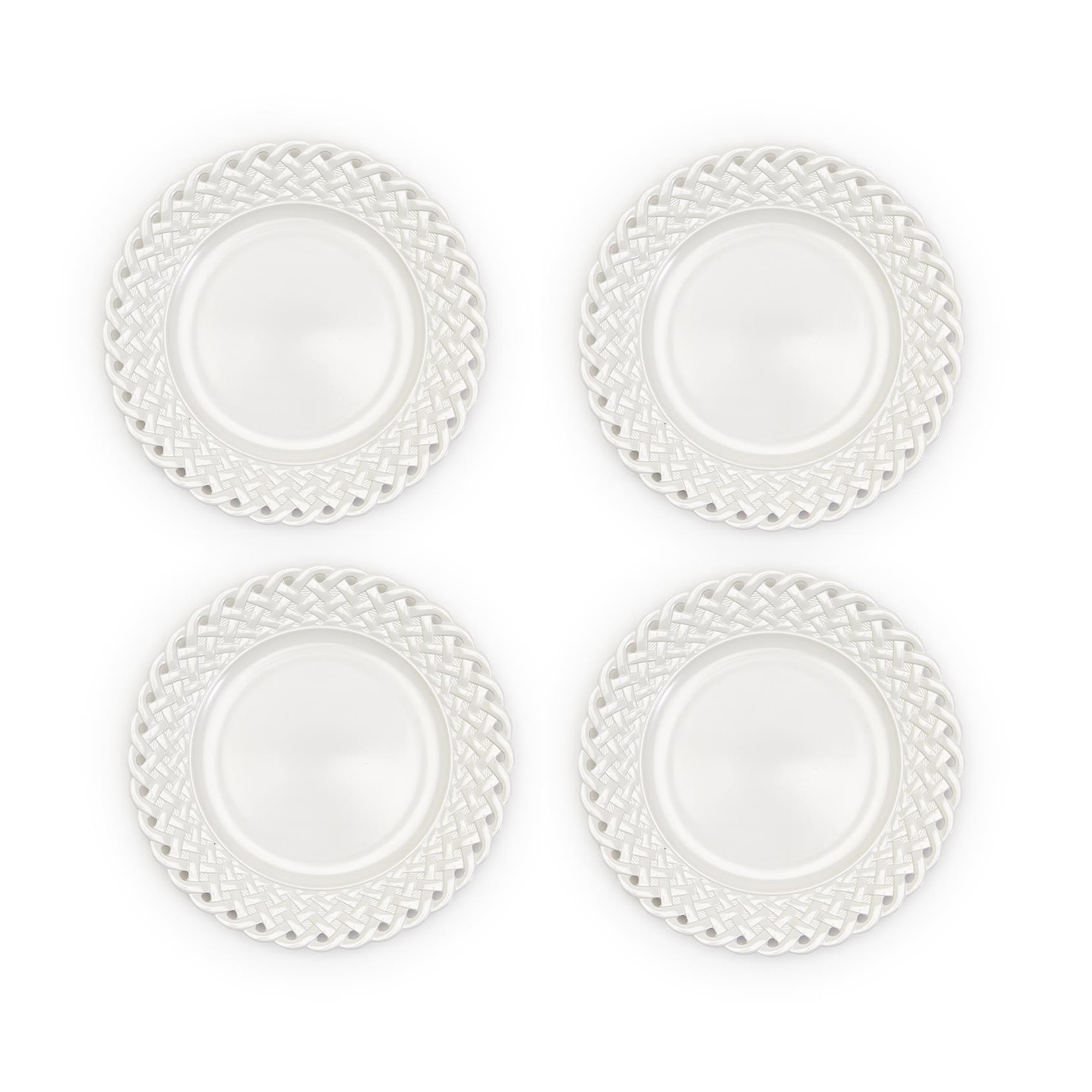 Lattice Set of 4 Melamine Dinner Plates | Ross-Simons