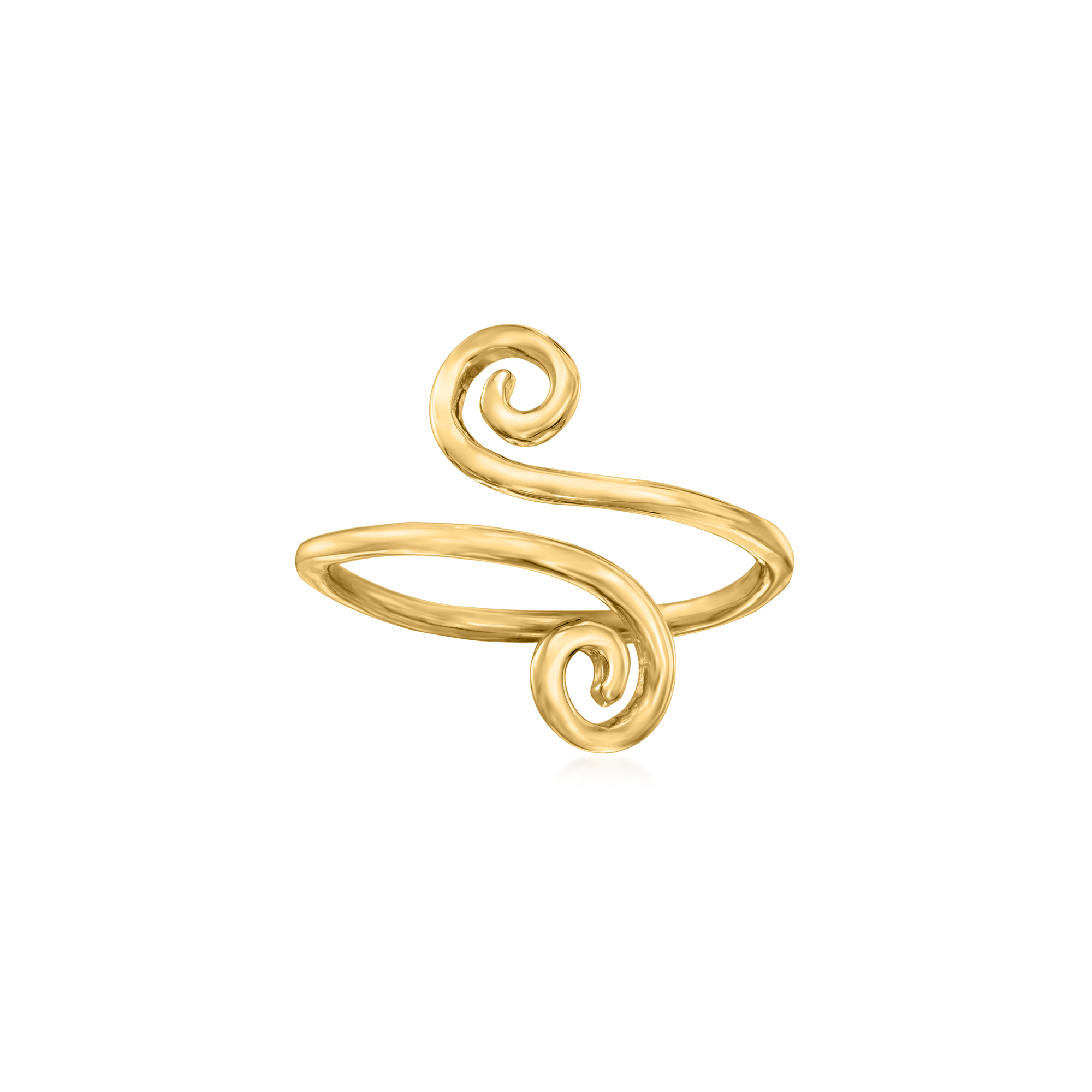 14kt Yellow Gold Swirl Bypass Toe Ring | Ross-Simons
