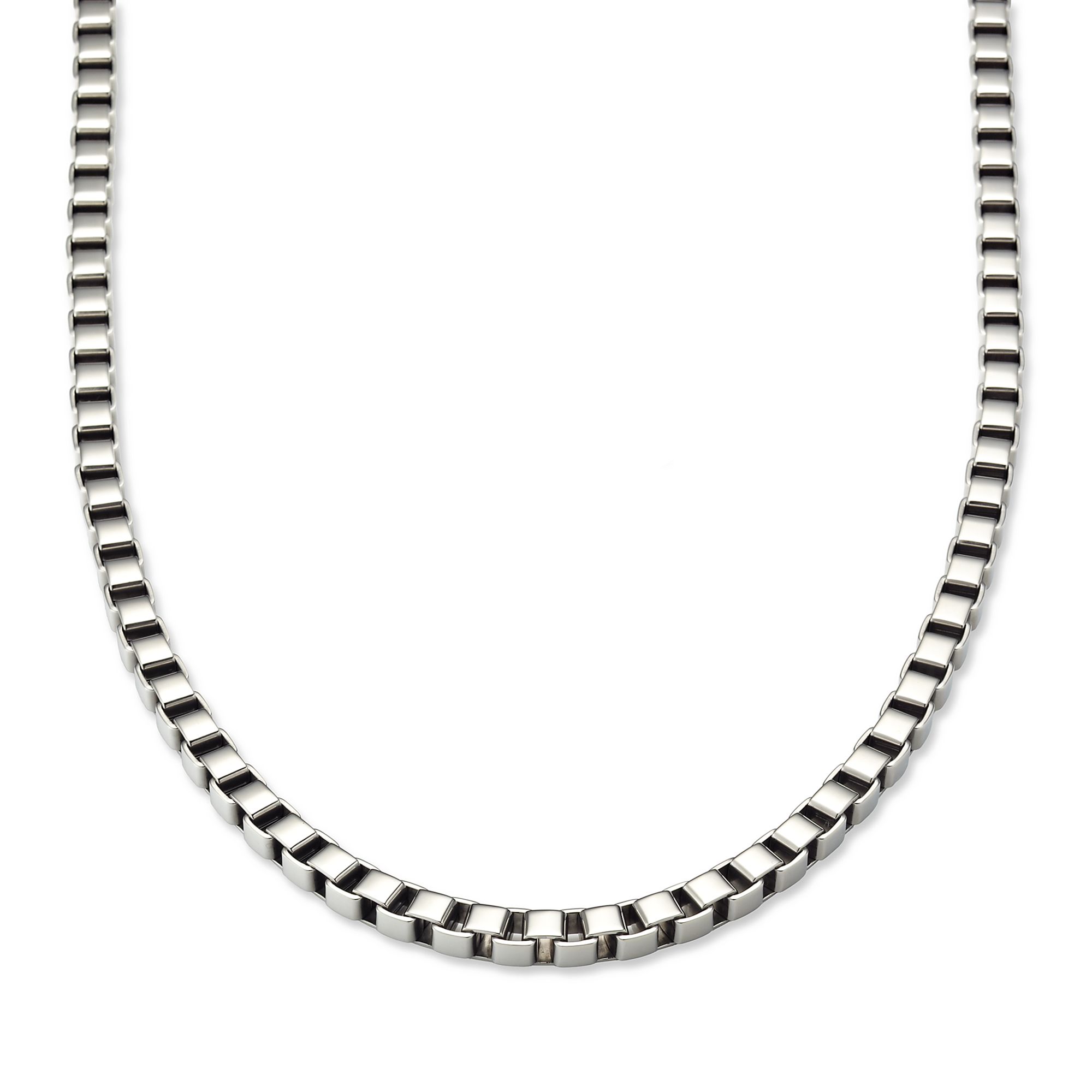 Men's 6mm Stainless Steel Box-Link Necklace | Ross-Simons