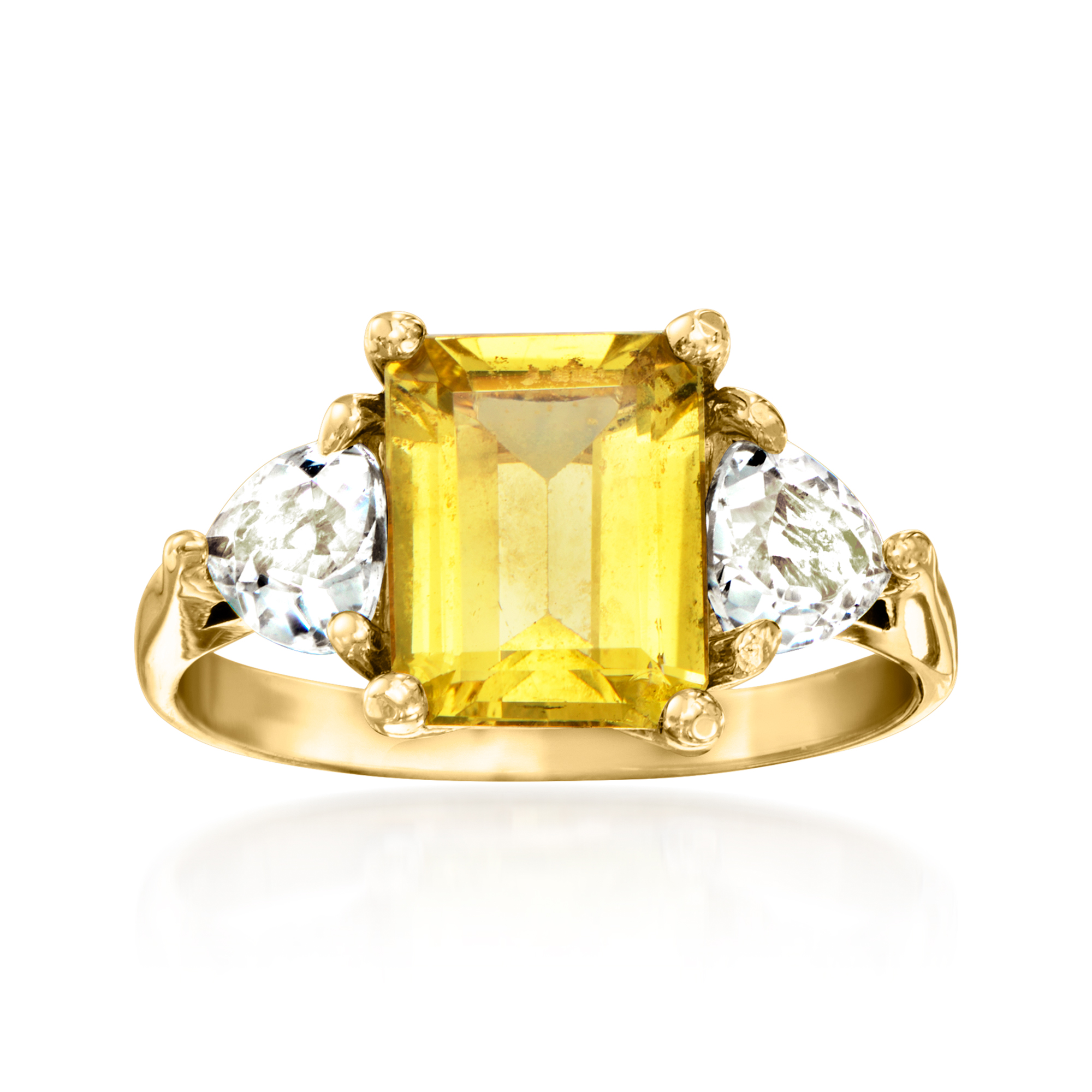 C. 1970 Vintage 1.95 Carat Yellow Beryl and .90 ct. t.w. White Topaz ...