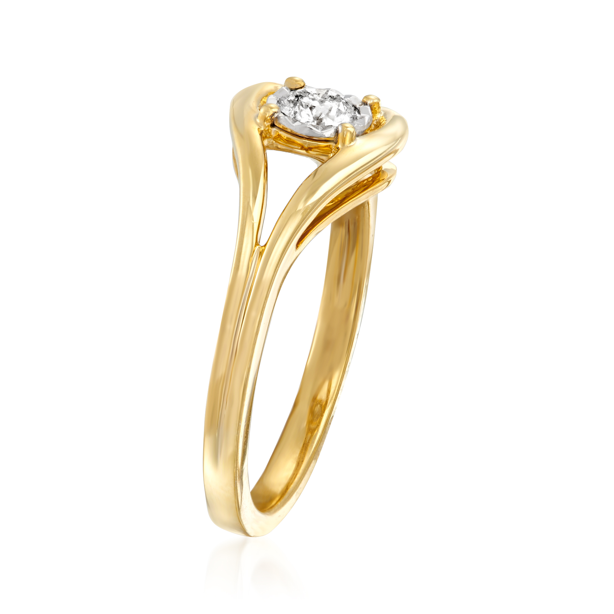.25 Carat Diamond Loop Ring in 18kt Gold Over Sterling | Ross-Simons