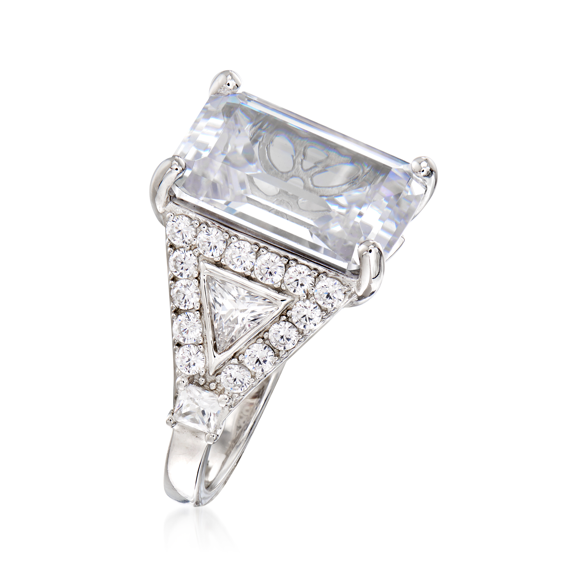 8.50 ct. t.w. CZ Ring in Sterling Silver | Ross-Simons