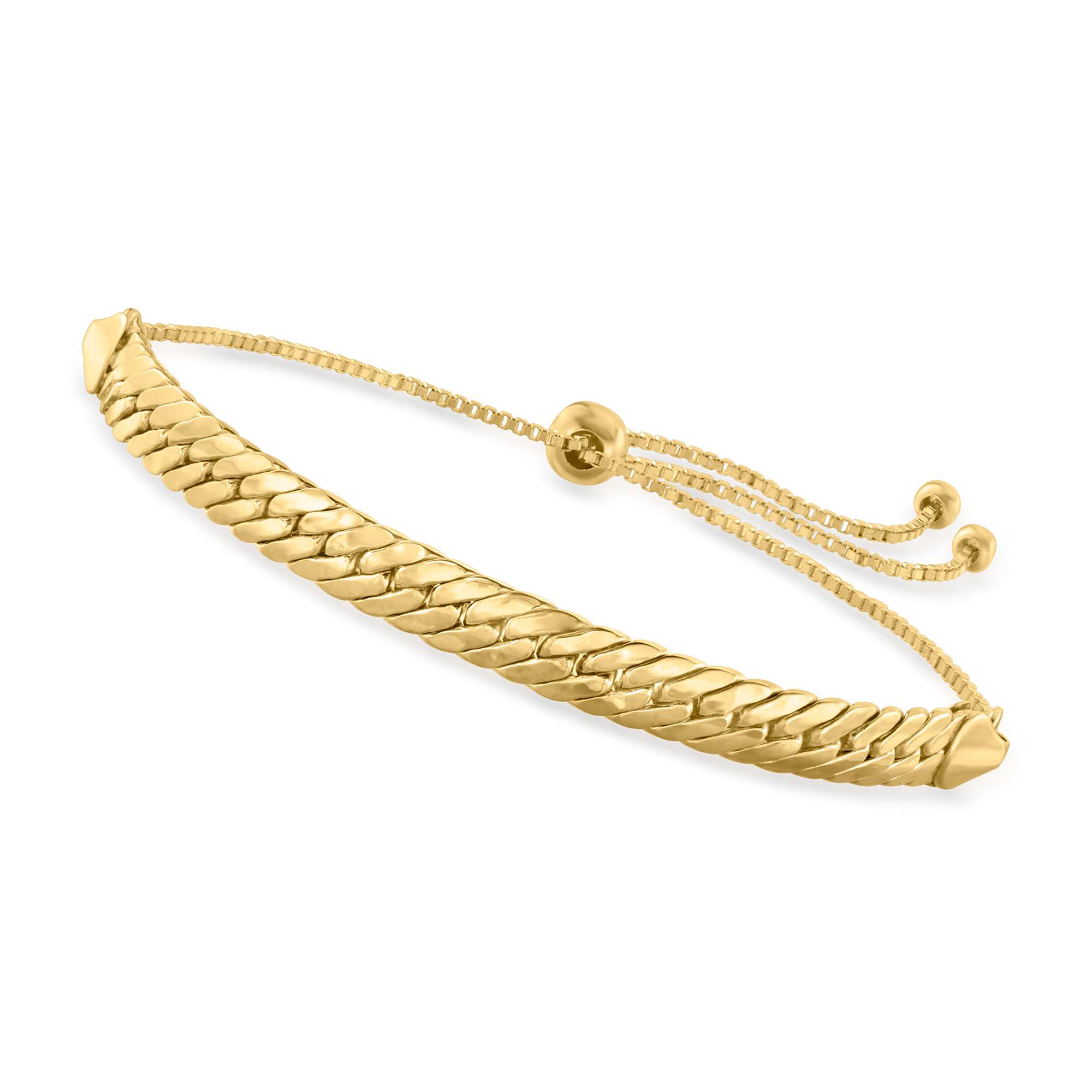 10kt Yellow Gold Cuban-Link Bolo Bracelet | Ross-Simons
