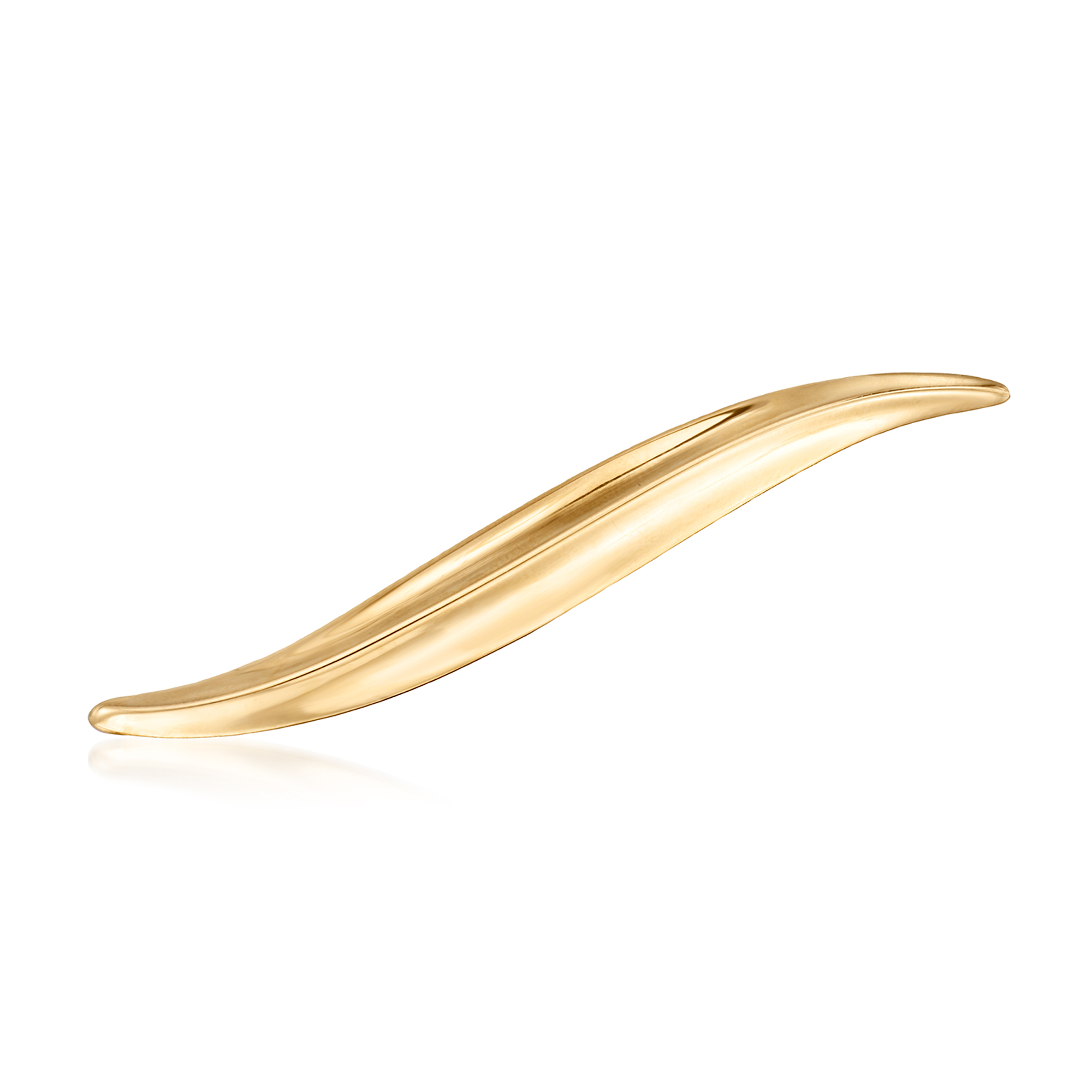 C. 1980 Vintage 14kt Yellow Gold Wave Pin | Ross-Simons