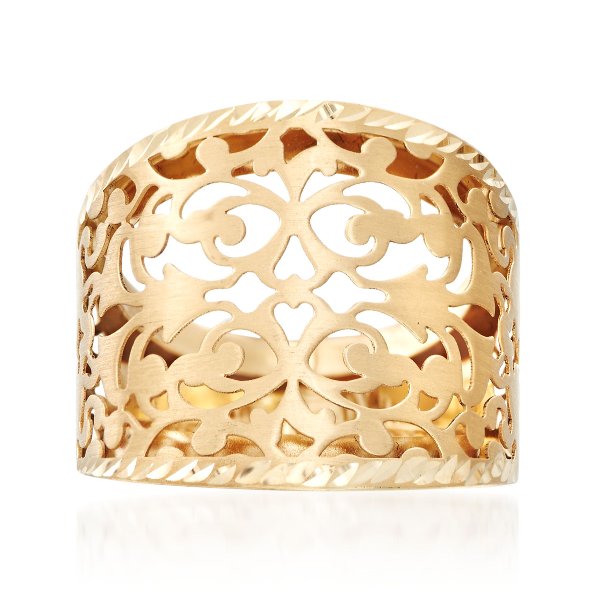Italian 14kt Yellow Gold Open Scrollwork Ring | Ross-Simons