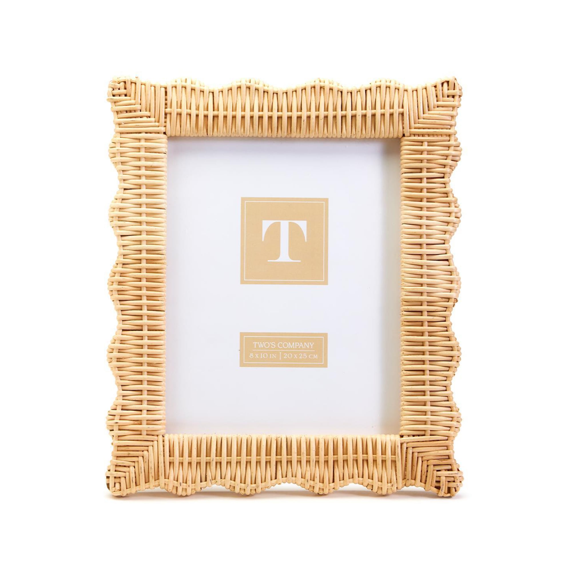 Wicker Rattan 8x10 Scalloped-Edge Picture Frame | Ross-Simons