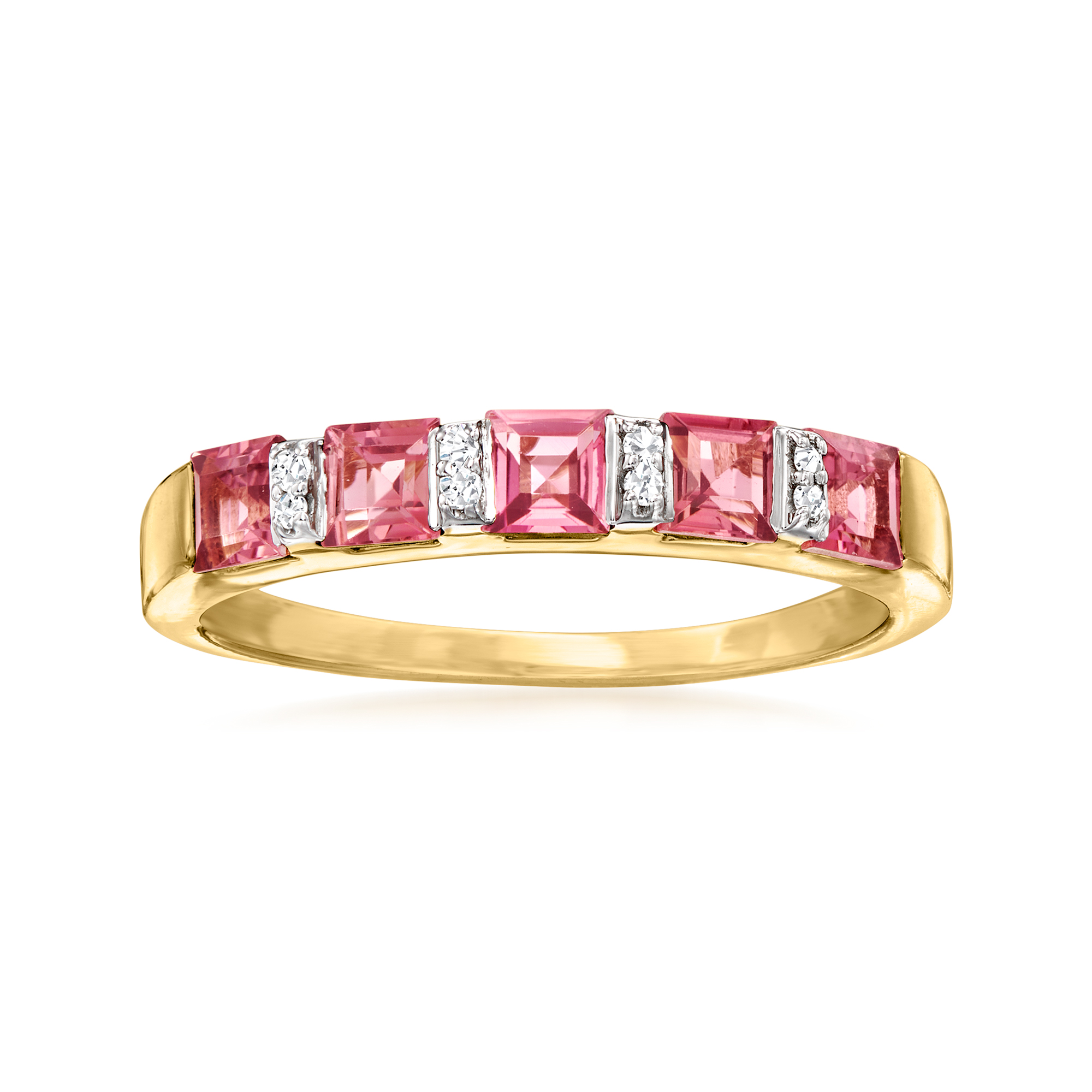 .80 ct. t.w. Pink Tourmaline Ring in 18kt Gold Over Sterling | Ross-Simons