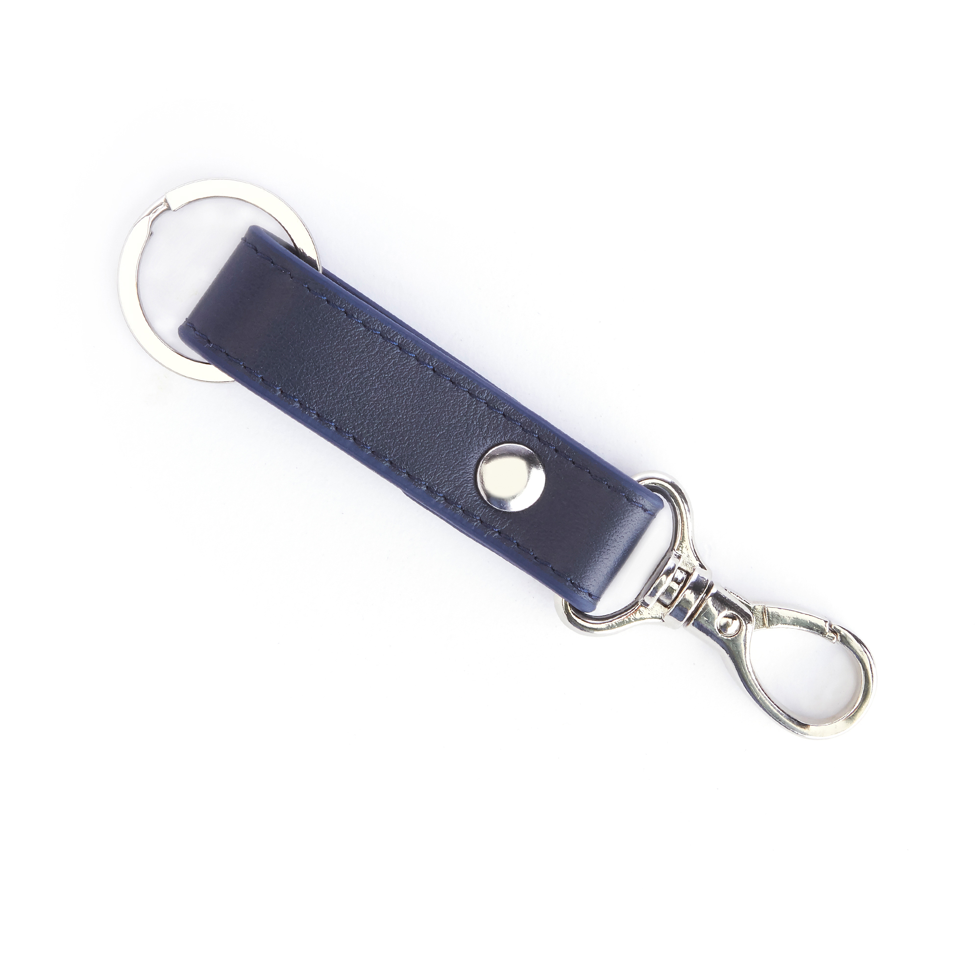Royce Contemporary Blue Leather Three-Initial Valet Key Chain | Ross-Simons