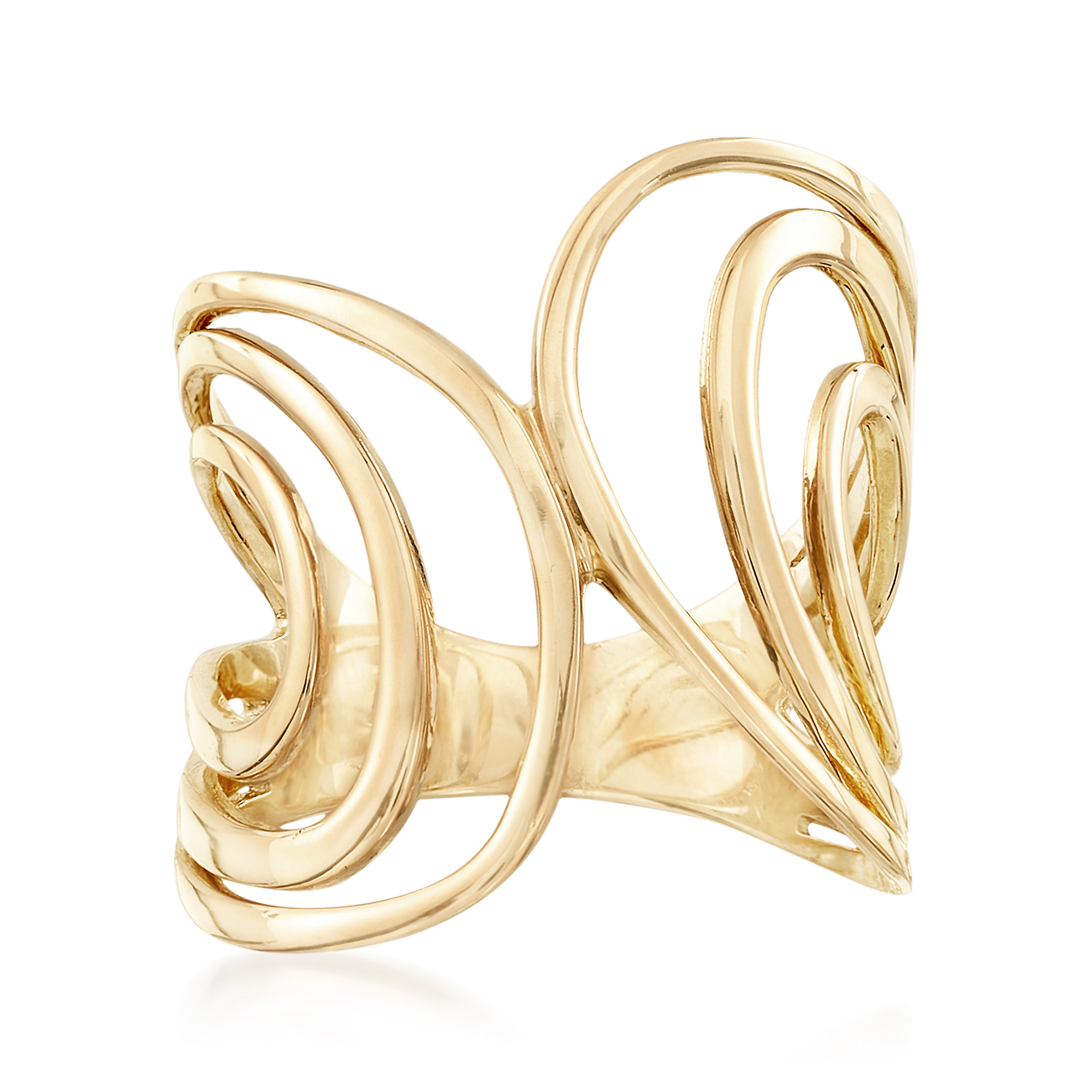14kt Yellow Gold Open-Space Bypass Ring | Ross-Simons