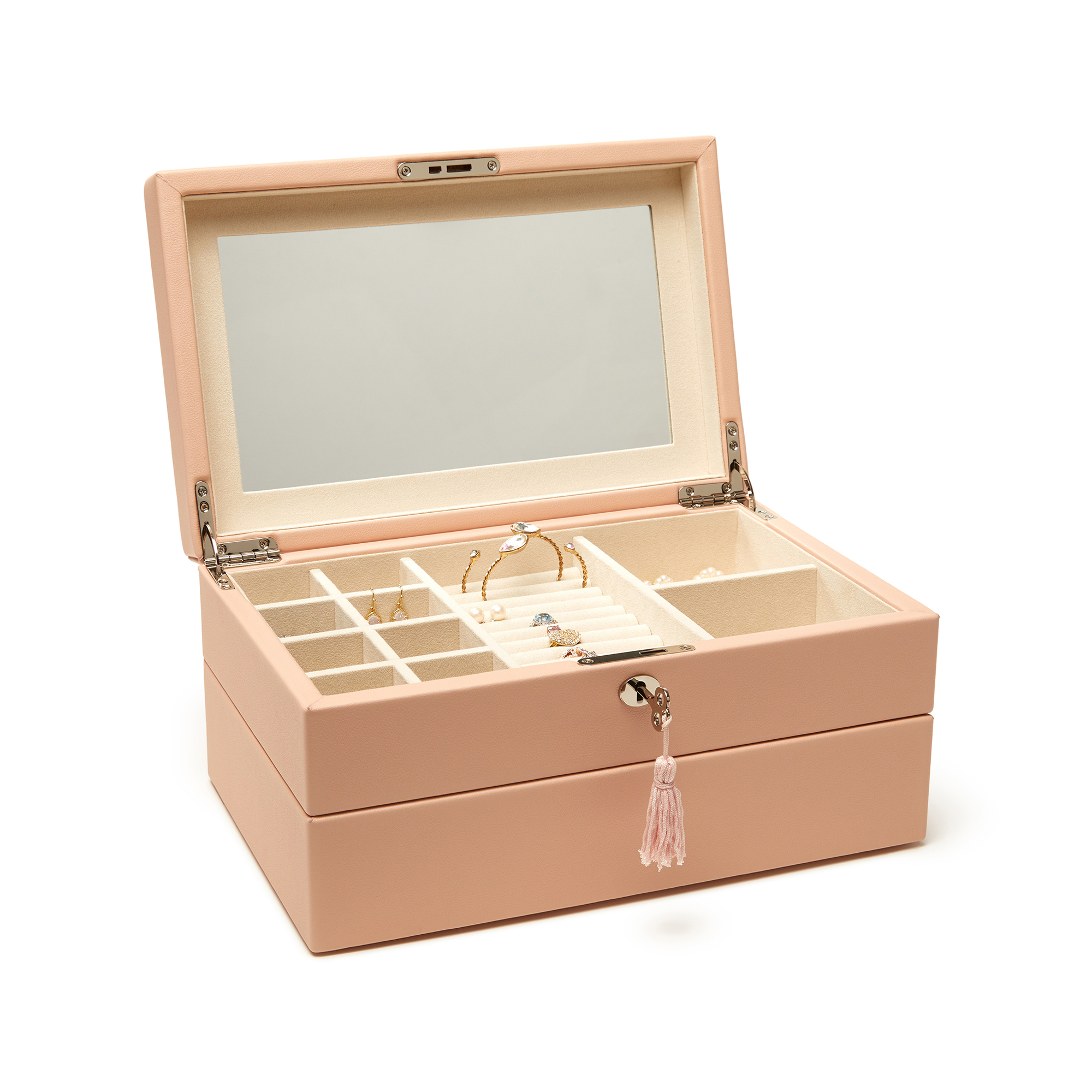 Brouk & Co. "Riley" Faux Pink Leather Stackable Jewelry Box | Ross-Simons