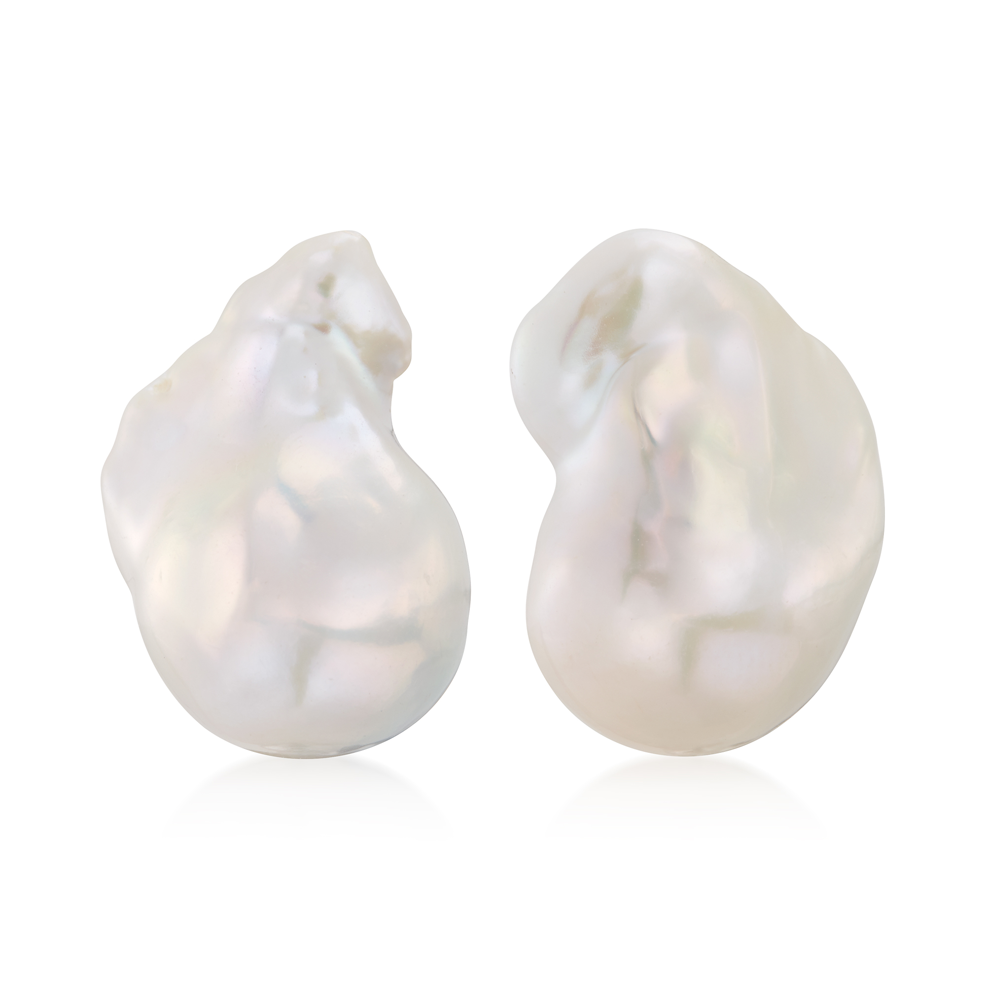 22x18mm Cultured Baroque Pearl Earrings with 14kt Yellow Gold | Ross-Simons