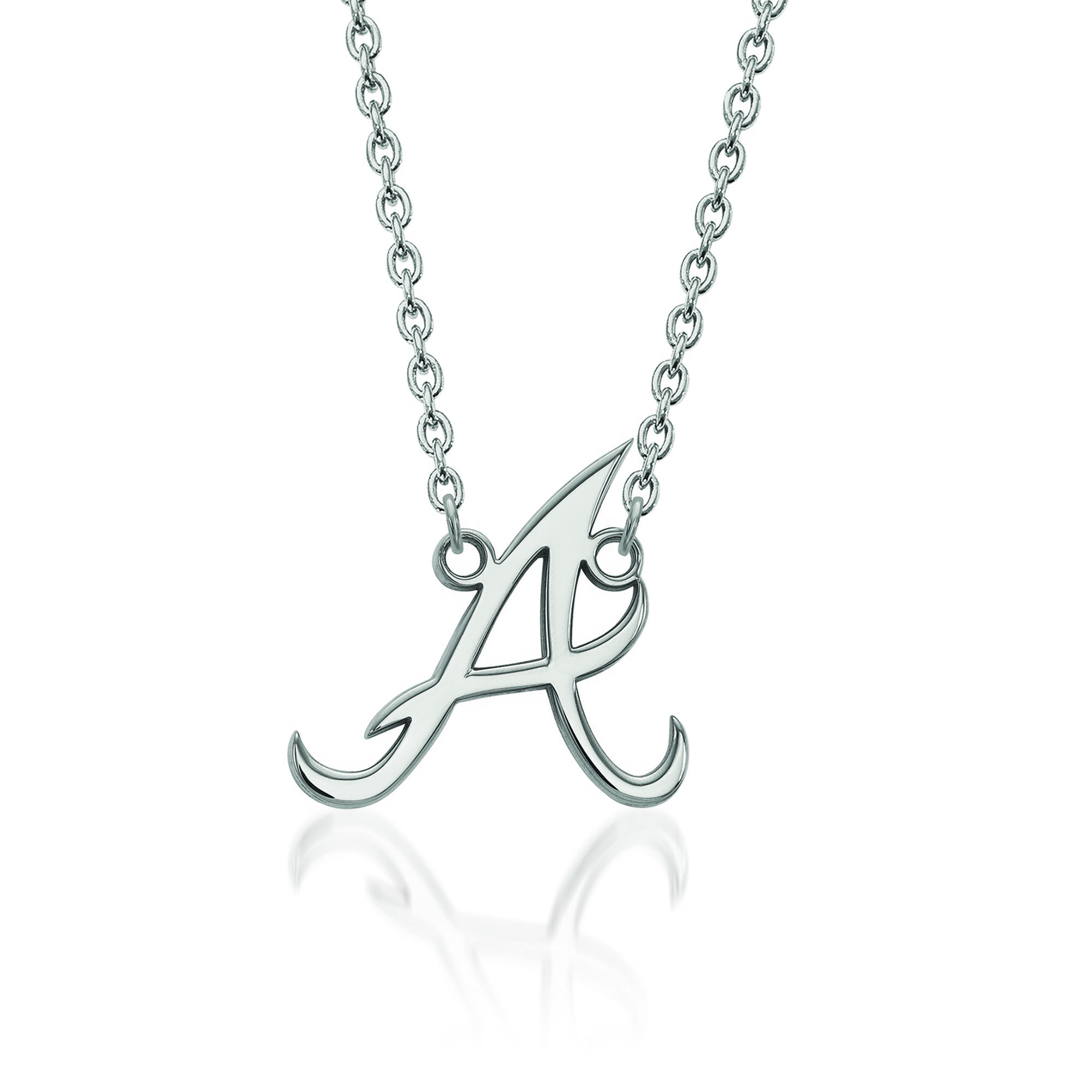 Sterling Silver MLB Atlanta Braves Pendant Necklace. 18" | Ross-Simons