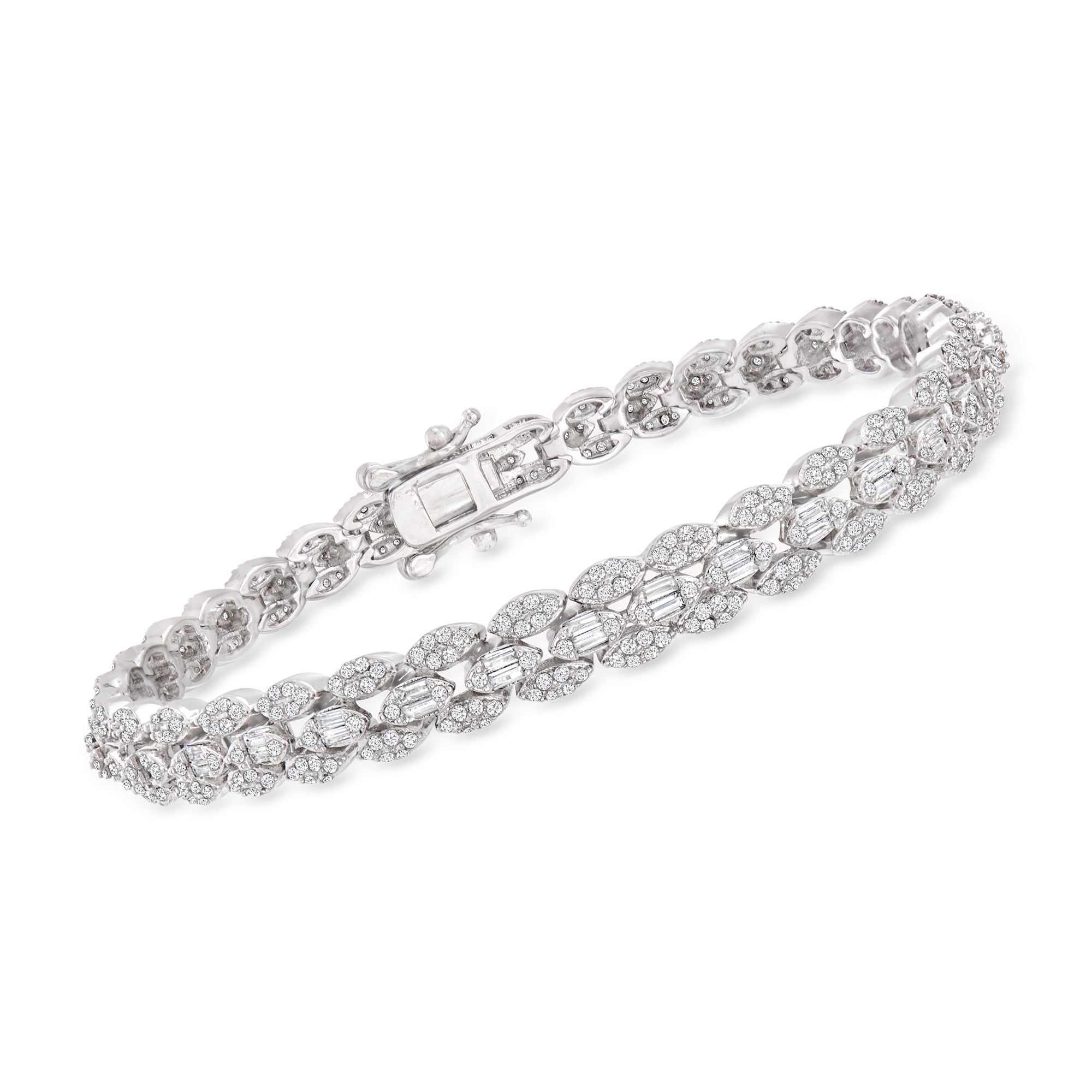 2.50 ct. t.w. Multi-Row CZ Bracelet in Sterling Silver | Ross-Simons