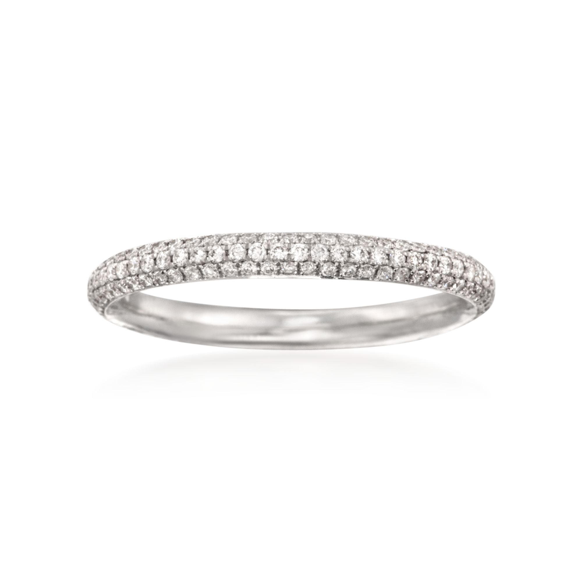 Simon G. .43 ct. t.w. Diamond Wedding Ring in 18kt White Gold | Ross-Simons