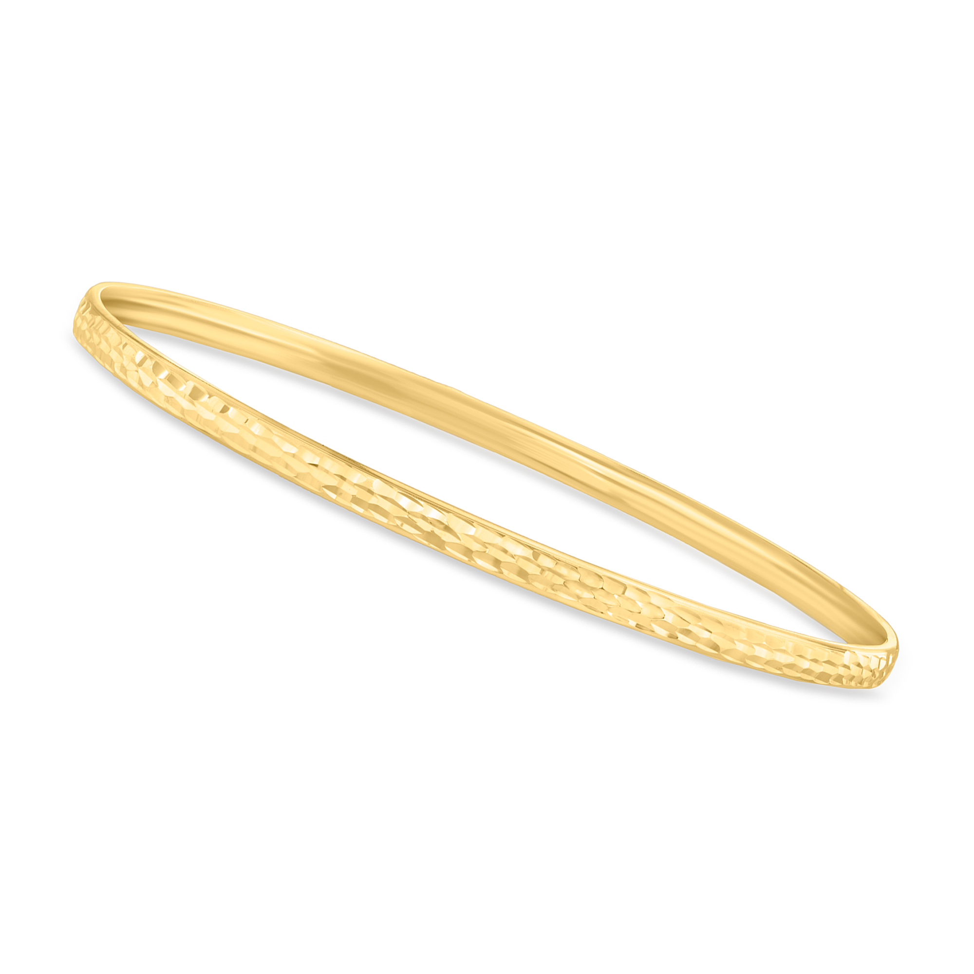 10kt Yellow Gold Geometric-Pattern Bangle Bracelet | Ross-Simons