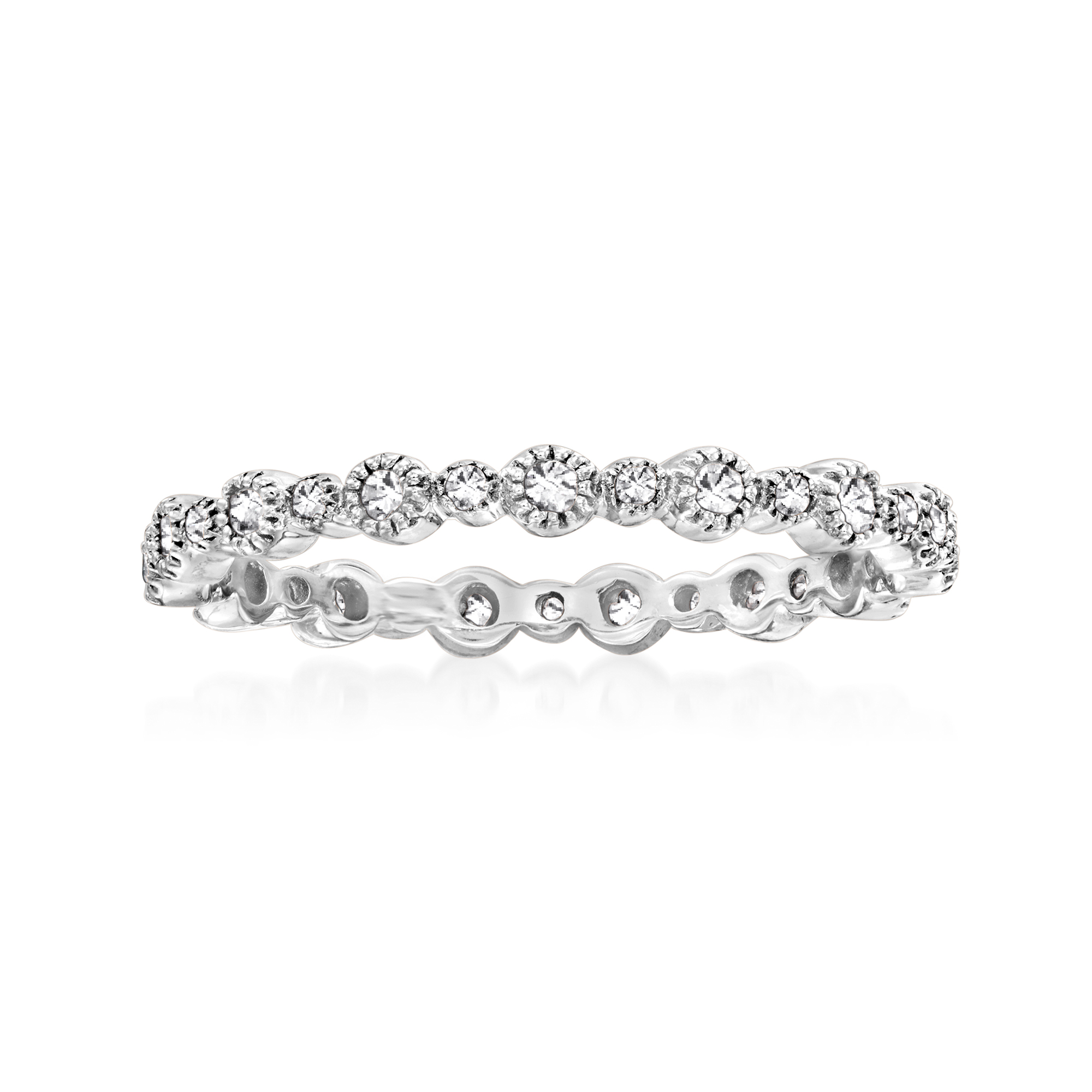 Diamond Eternity Ring On Finger