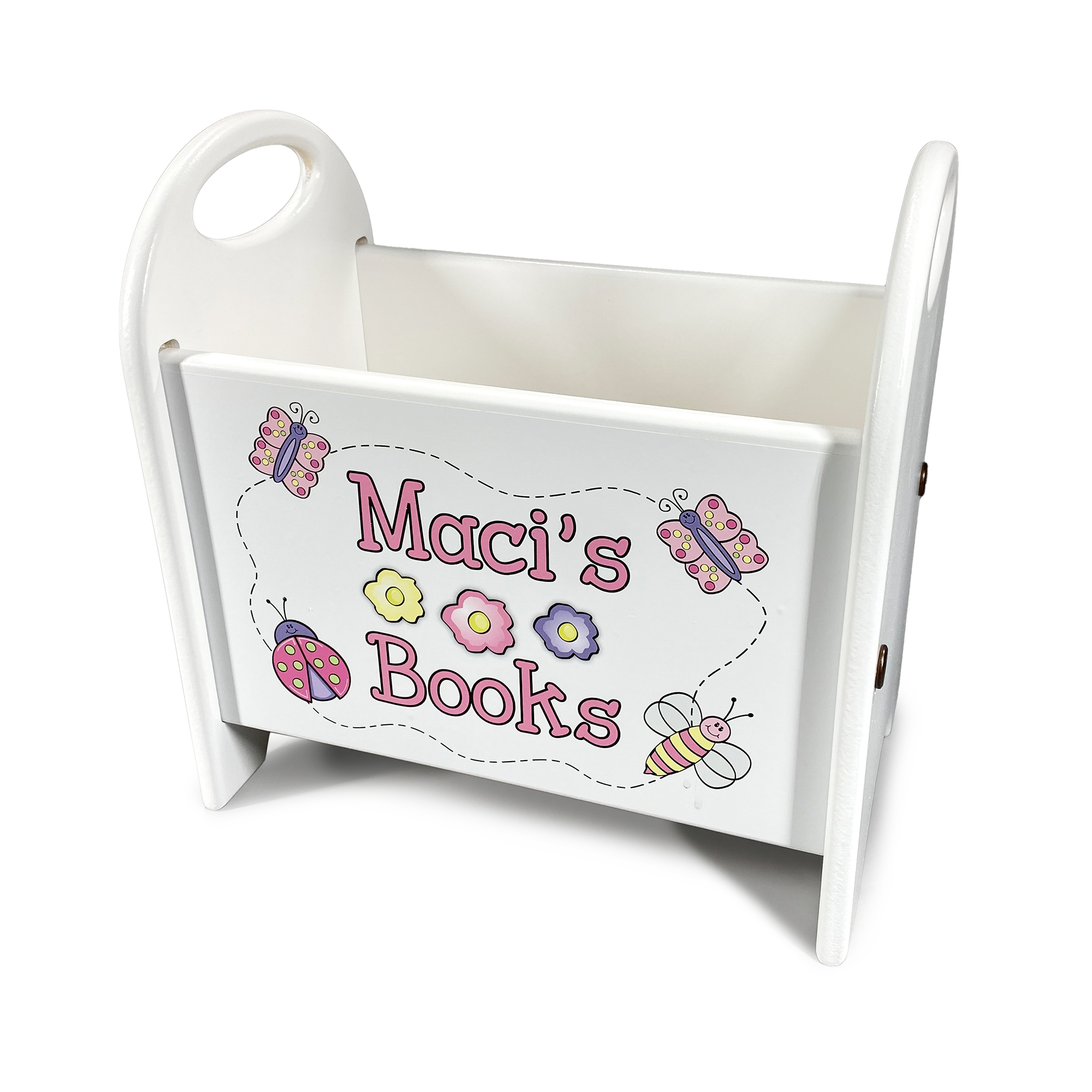 Child's Personalized White Wood Book Holder | Ross-Simons