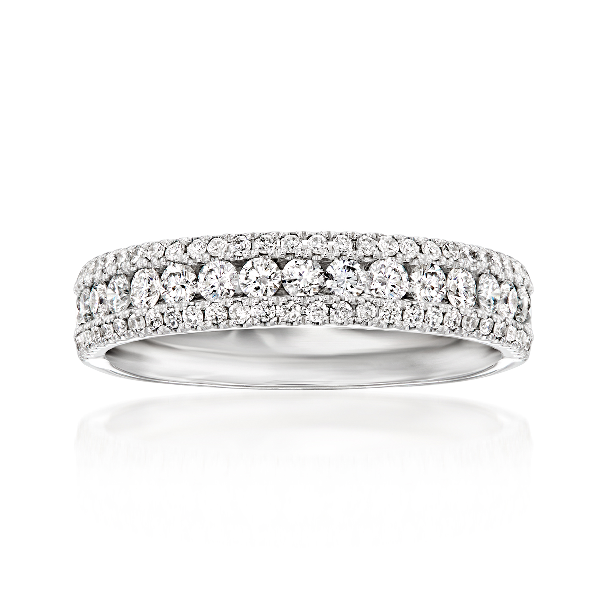 Gabriel Designs .67 ct. t.w. Diamond Anniversary Band in 14kt White ...