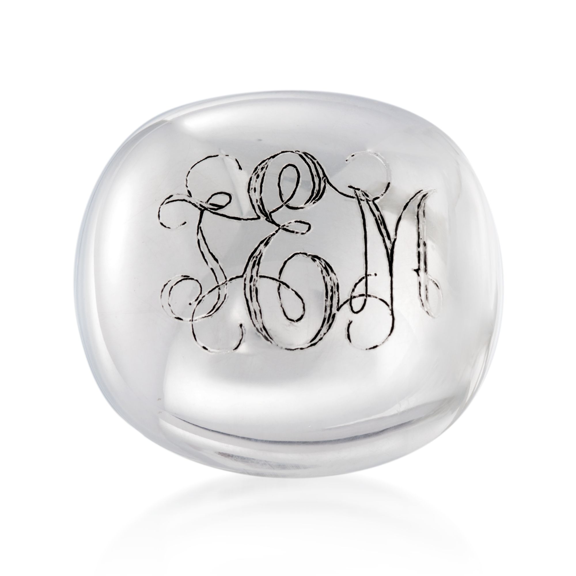 Sterling Silver Large Squared Monogram Ring | Ross-Simons