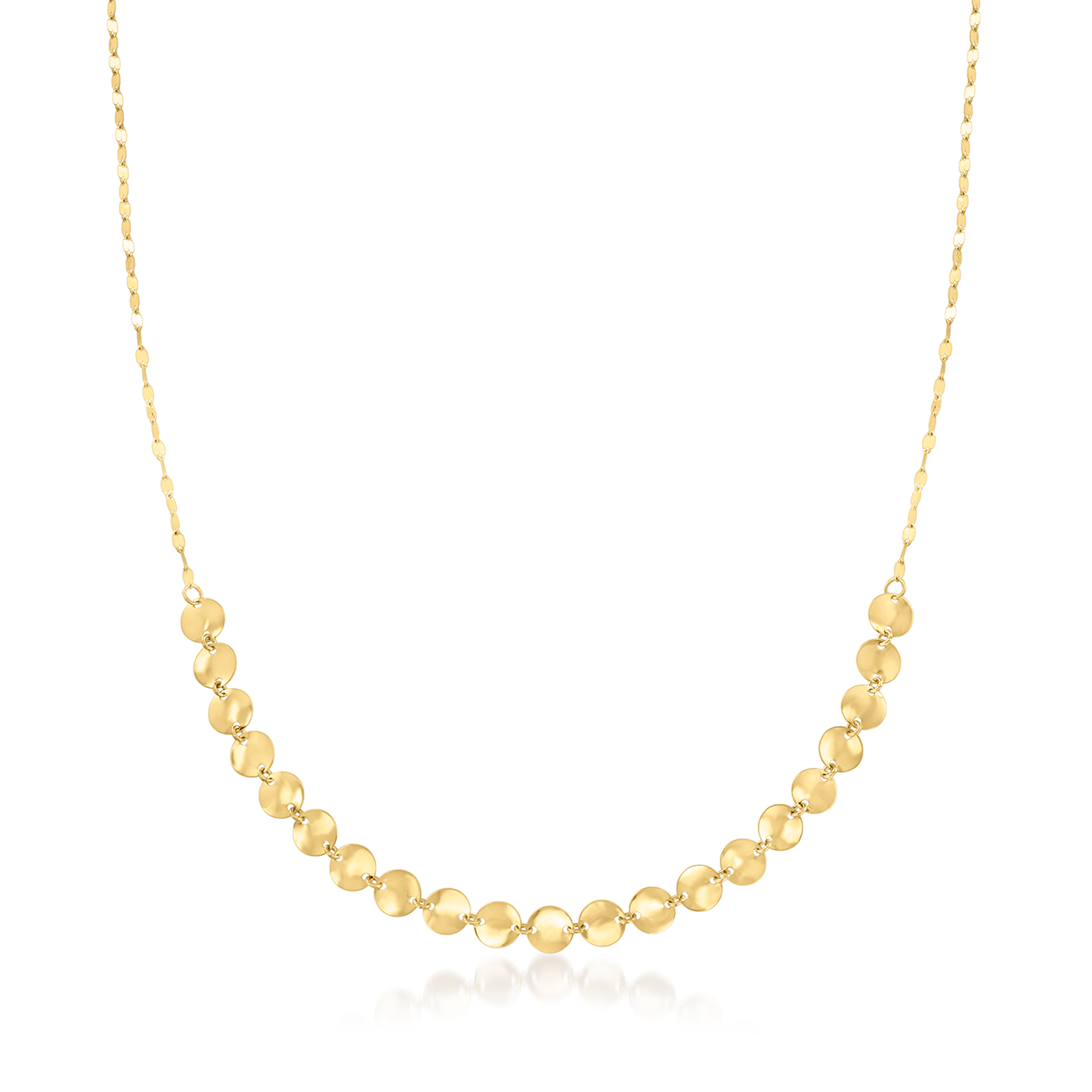 Italian 14kt Yellow Gold Multi-Disc Lumachina Necklace | Ross-Simons