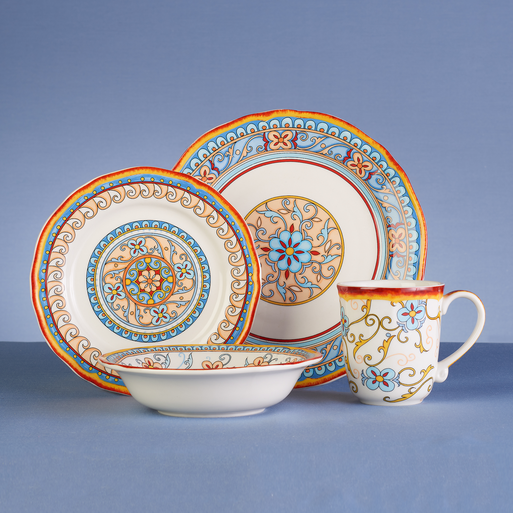 Duomo Stoneware 16-pc. Service for 4 Dinnerware Set | Ross-Simons