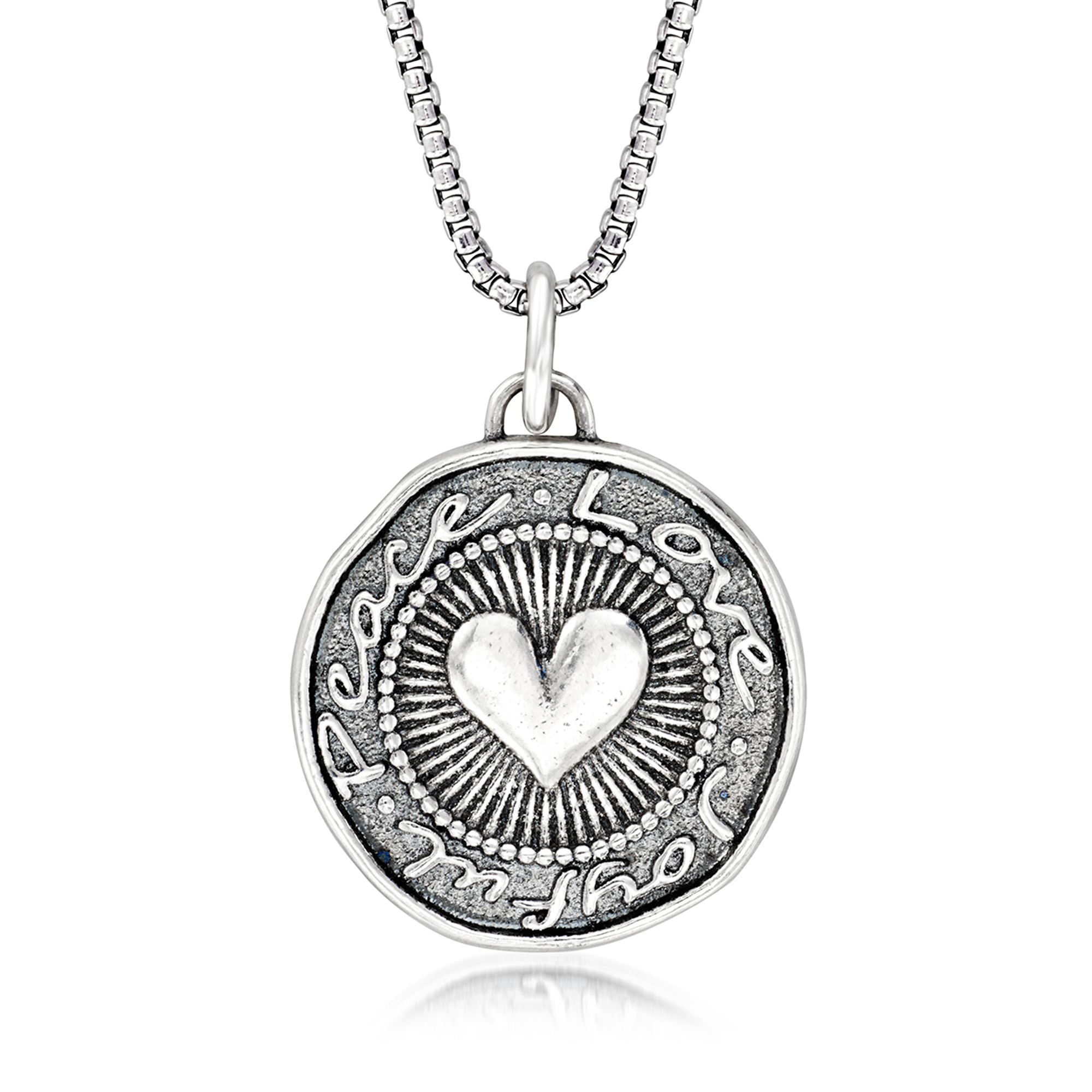 Sterling Silver Reversible Faith Pendant Necklace | Ross-Simons