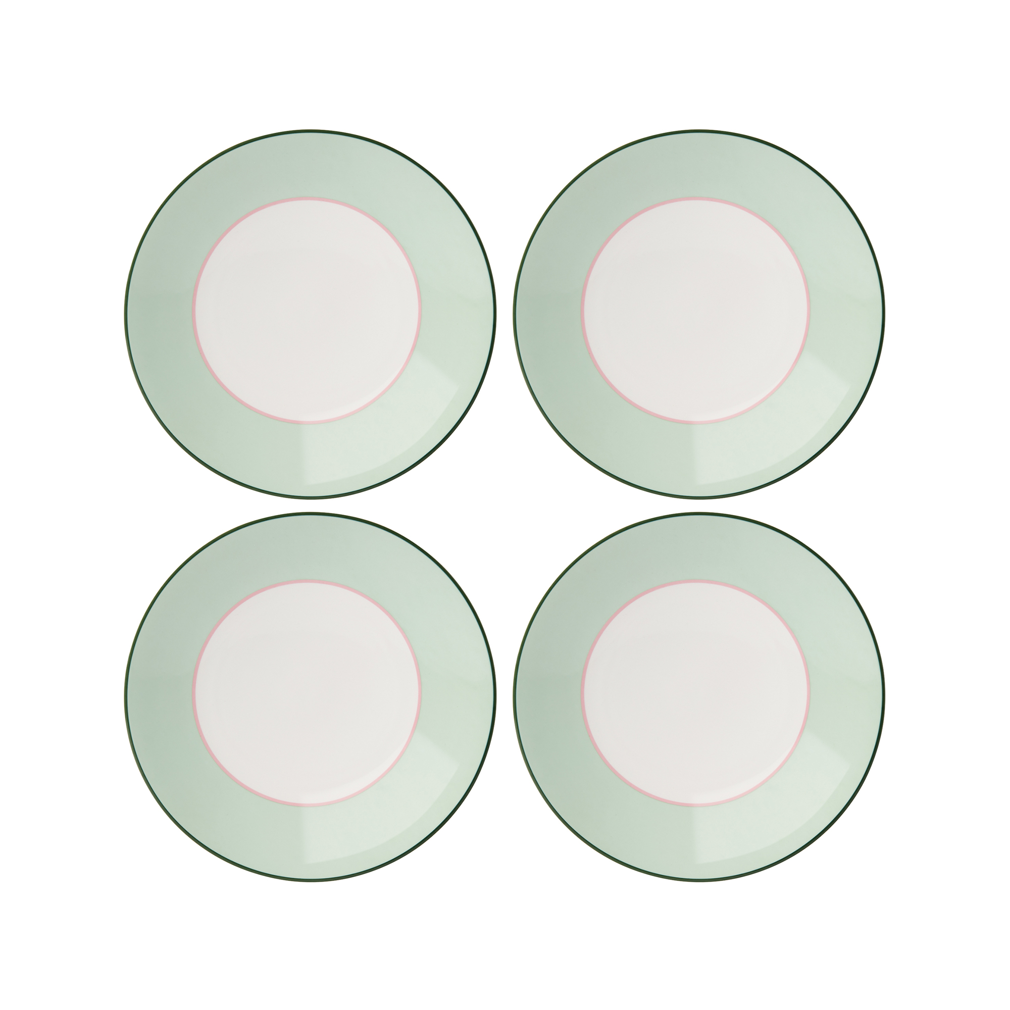 Kate Spade New York "Make it Pop" Set of 4 Green Porcelain Dinner ...
