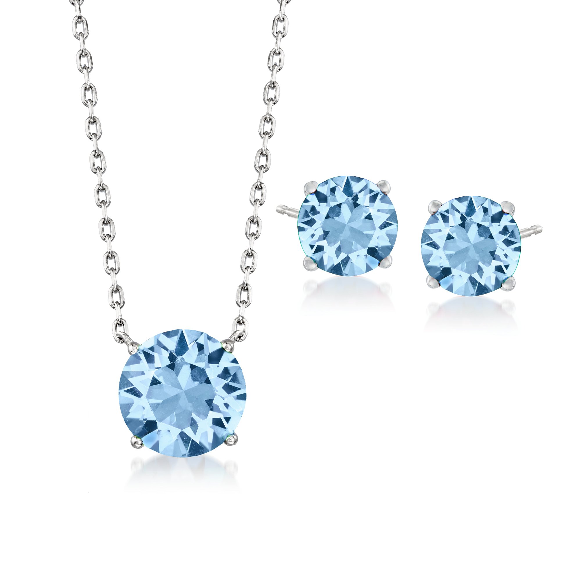 Swarovski blue necklace and earrings store