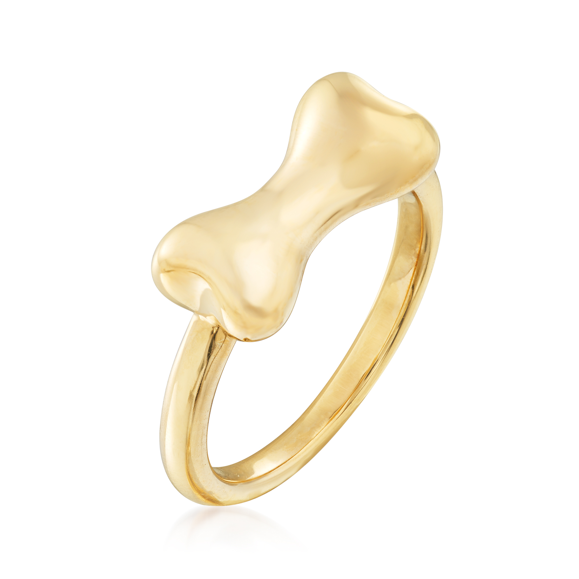 14kt Yellow Gold Dog Bone Ring | Ross-Simons