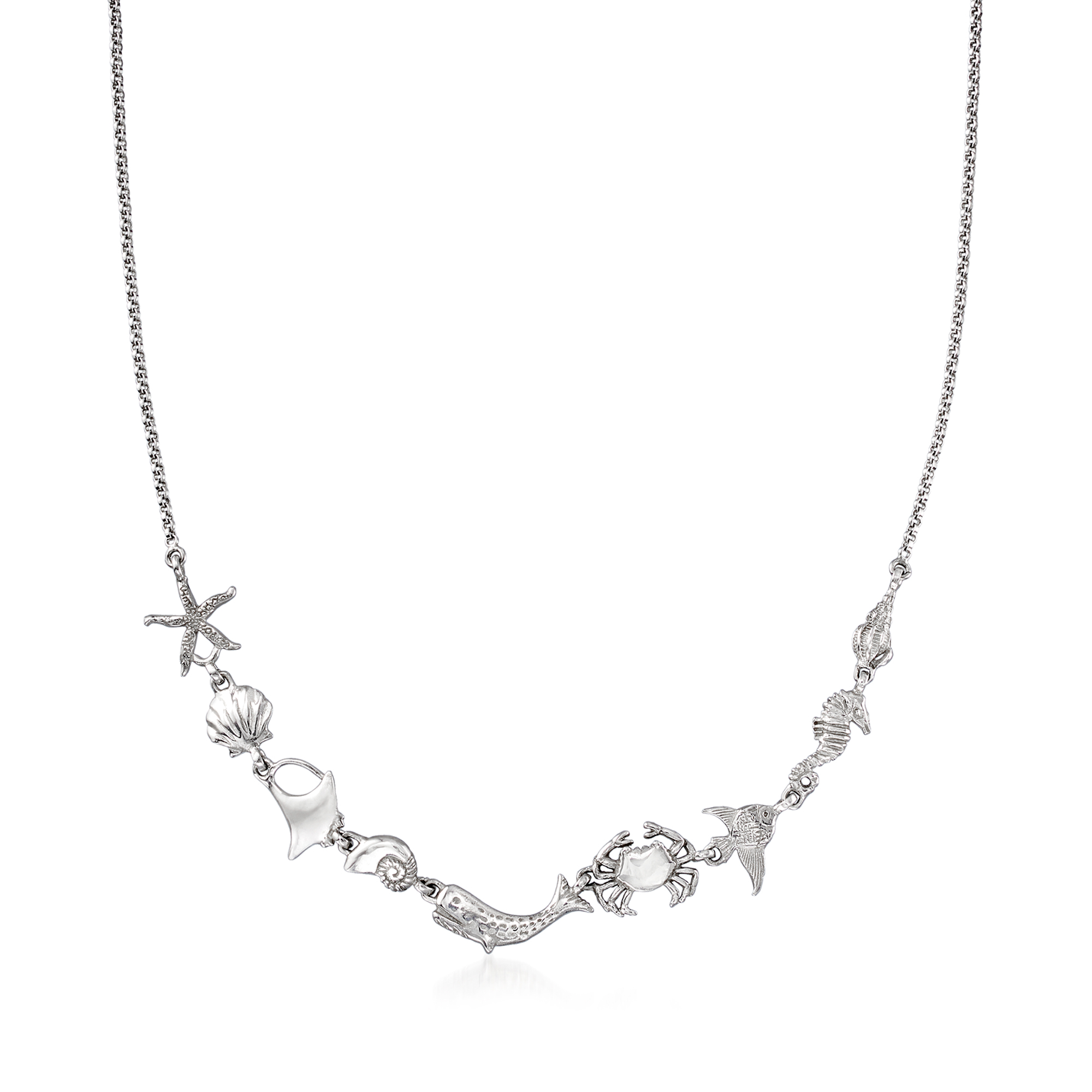 Sterling Silver Sea Life Necklace | Ross-Simons