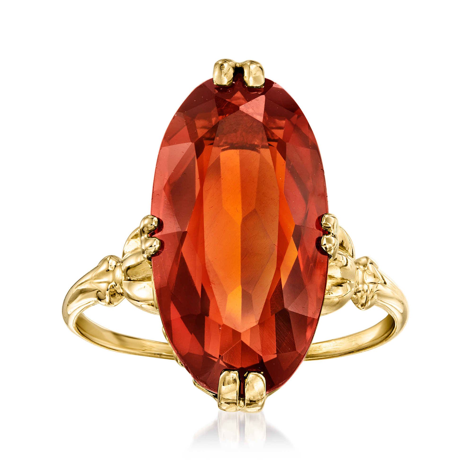 C. 1910 Vintage 8.87 Carat Citrine Ring in 14kt Yellow Gold | Ross-Simons