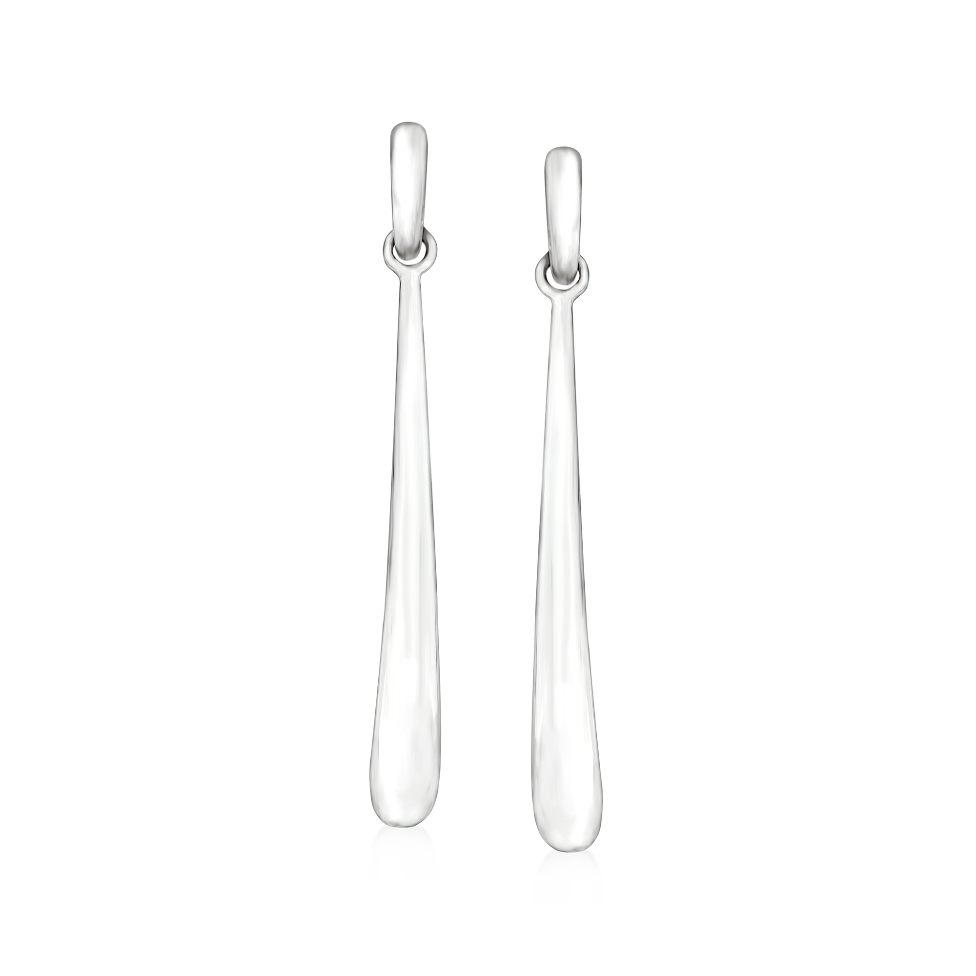 Zina Sterling Silver "Contemporary" Curved Teardrop Earrings | Ross-Simons