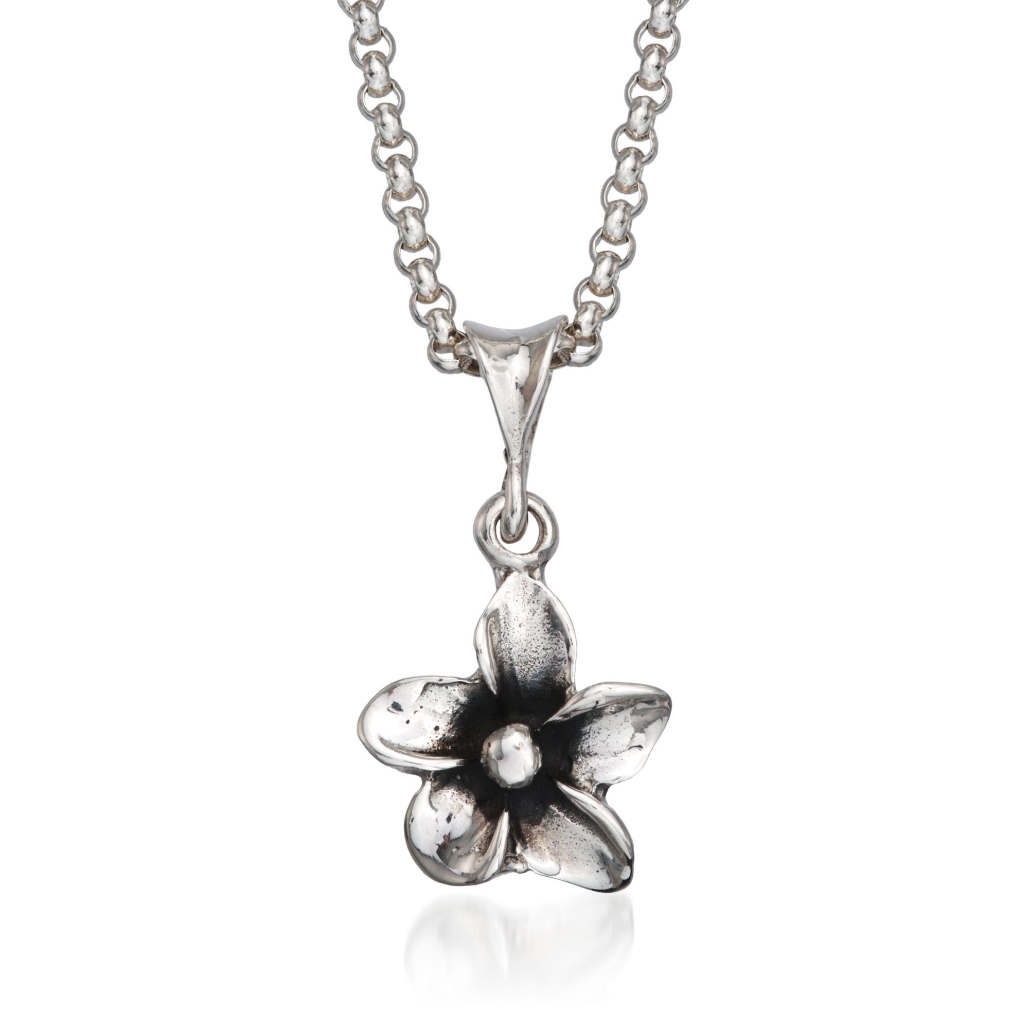 Zina Sterling Silver "Hibiscus" Floral Pendant Necklace | Ross-Simons