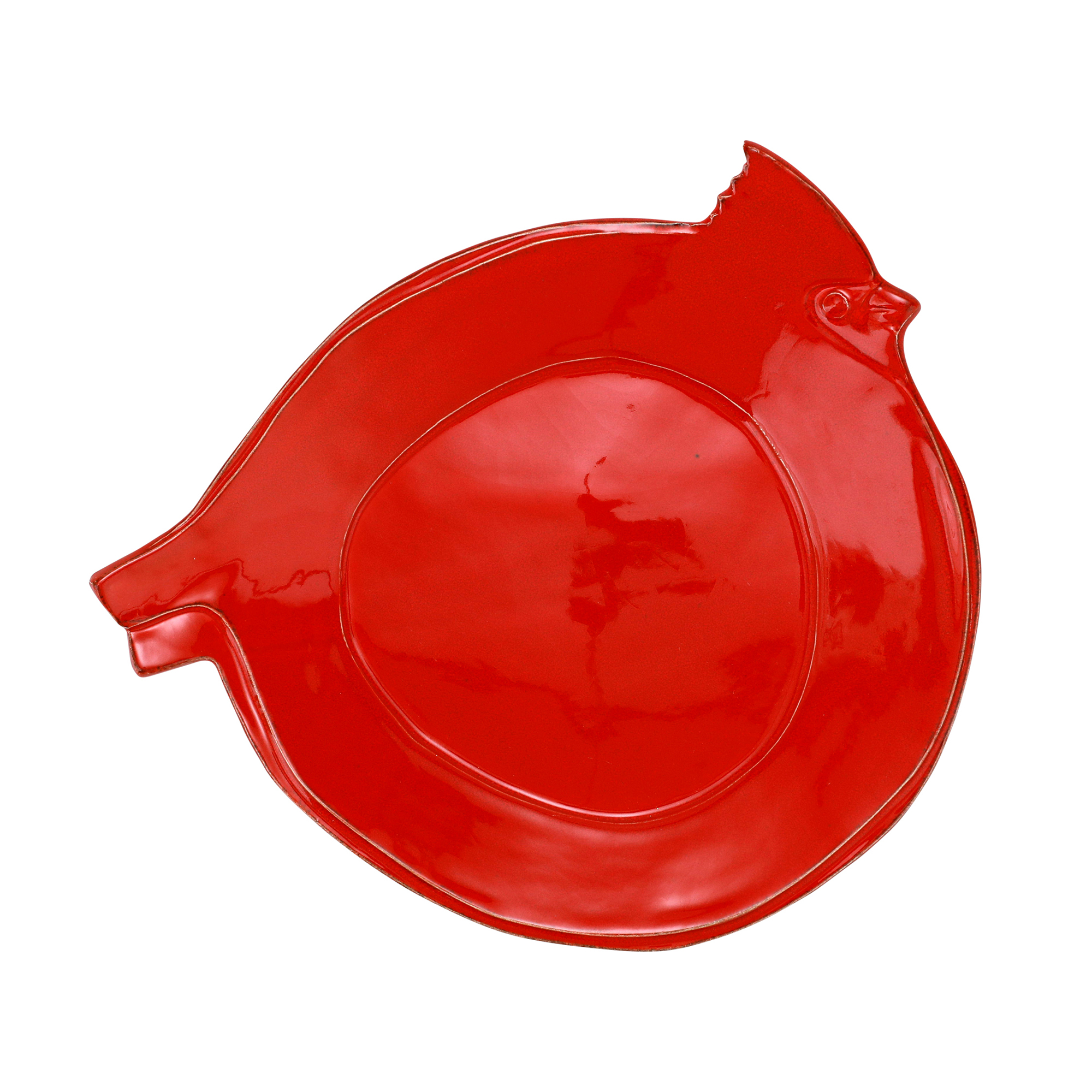 Vietri "Lastra Holiday" Red Bird Small Platter from Italy | Ross-Simons